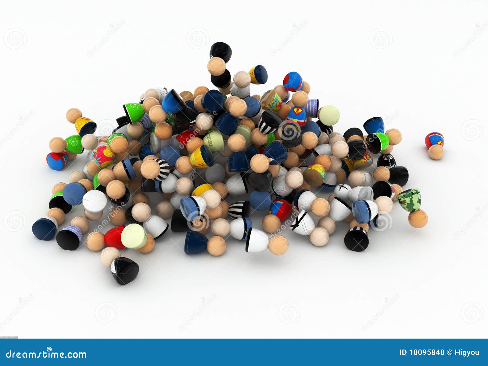 Cartoon Crowd, Pile stock illustration. Illustration of pile - 10095840