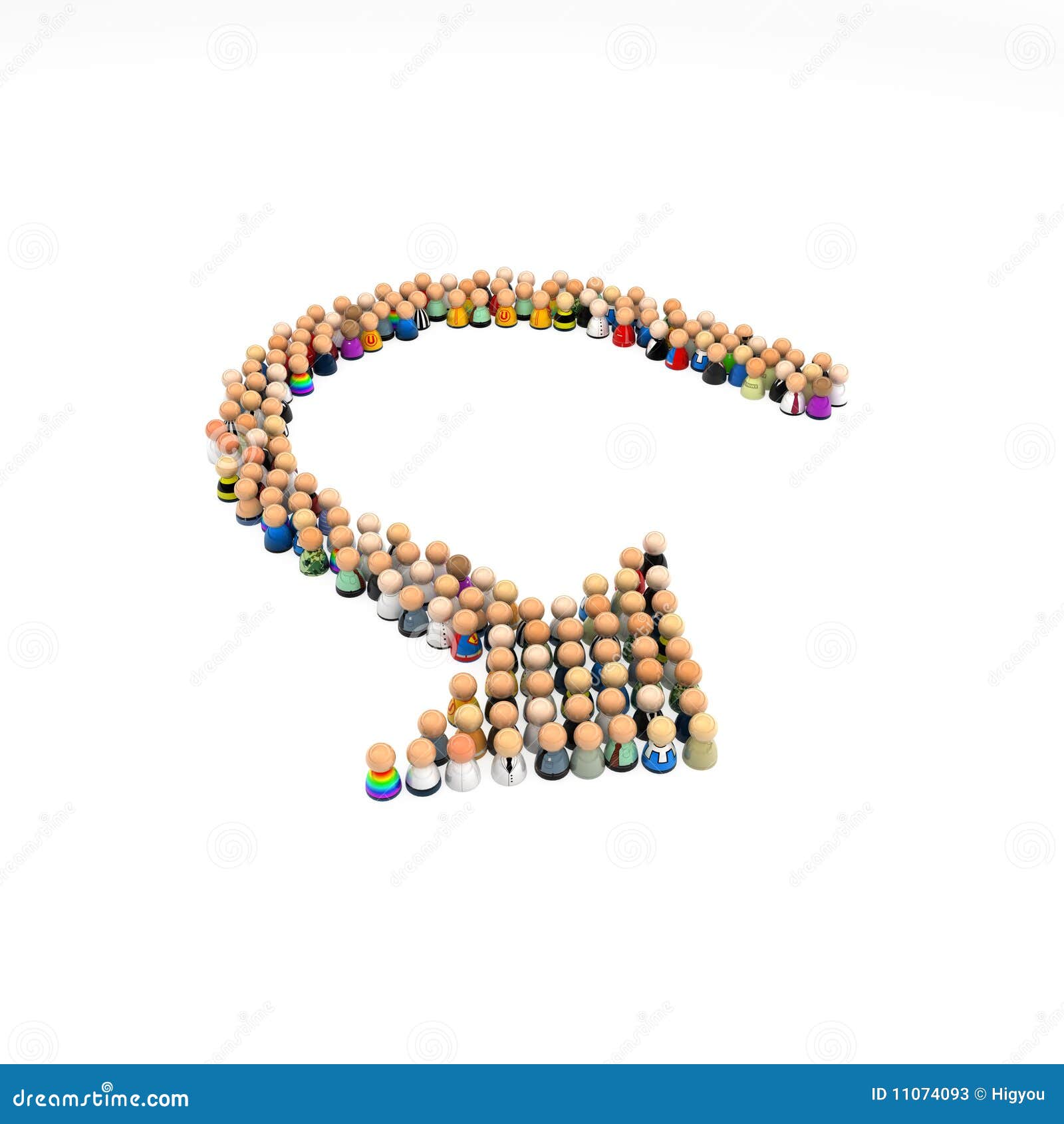 Cartoon Crowd, Reverse stock illustration. Illustration of bunch - 11074093