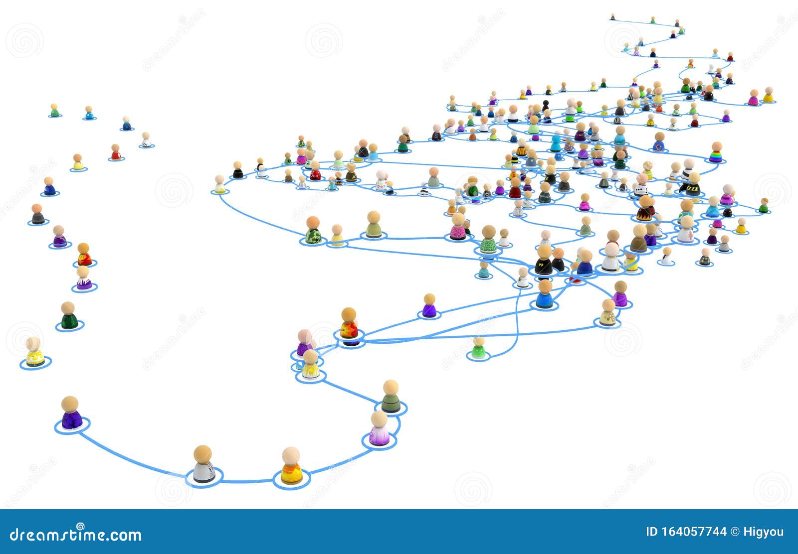 Cartoon Crowd System, Detached Queue Stock Illustration - Illustration ...