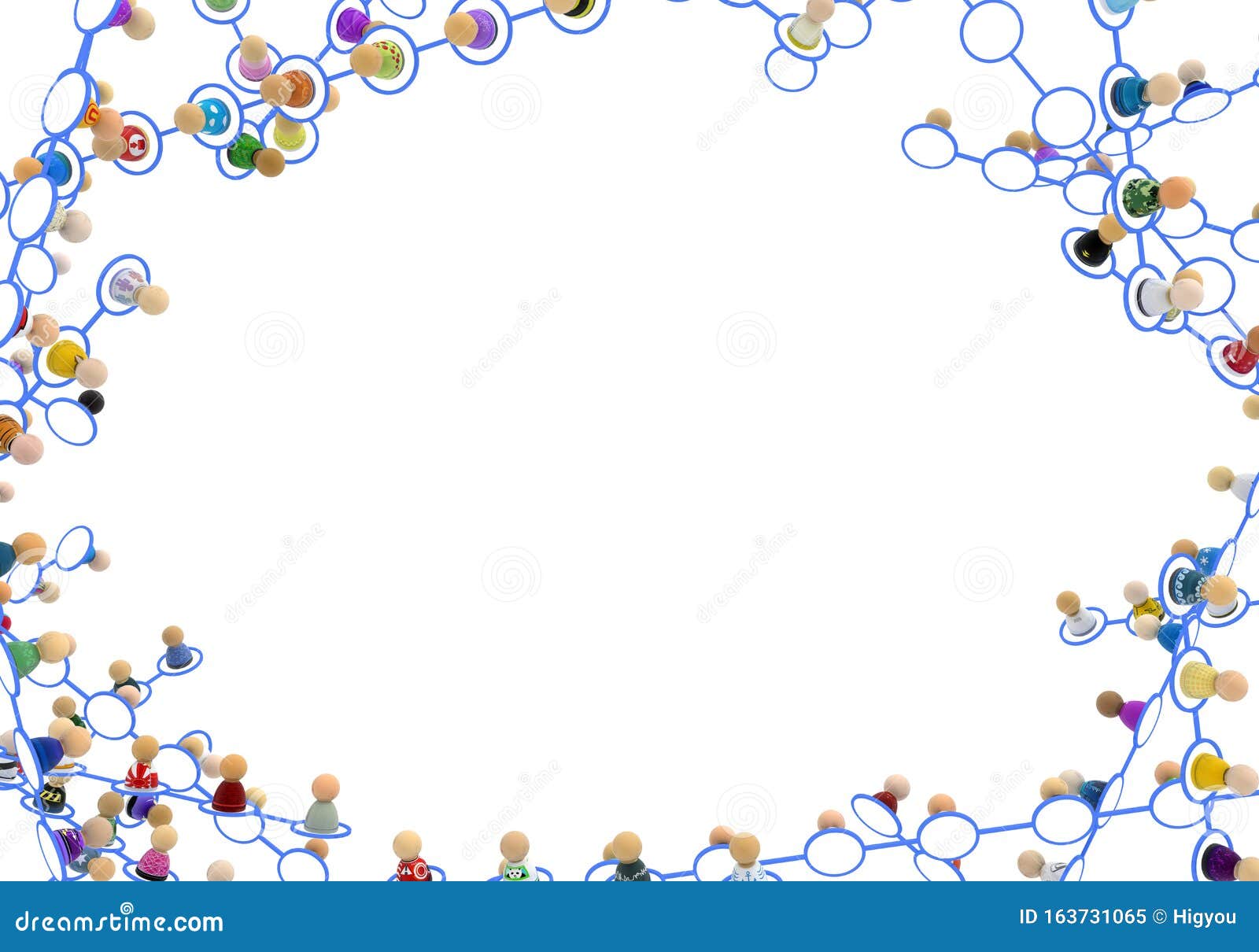 Cartoon Crowd System, Frame Paths Stock Illustration - Illustration of ...