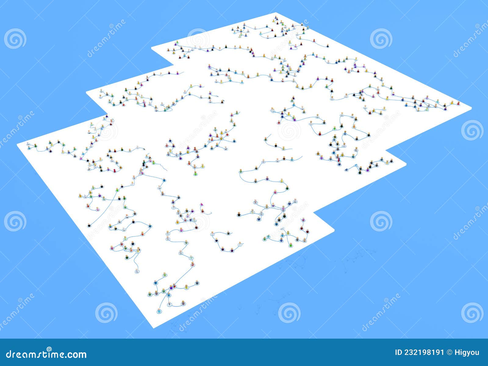 Cartoon Crowd System, Sparse Levels Stock Illustration - Illustration ...