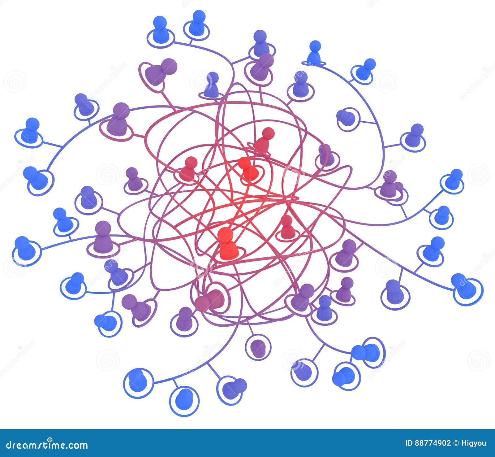 Cartoon Crowd, Tangle Figures Stock Illustration - Illustration of ...