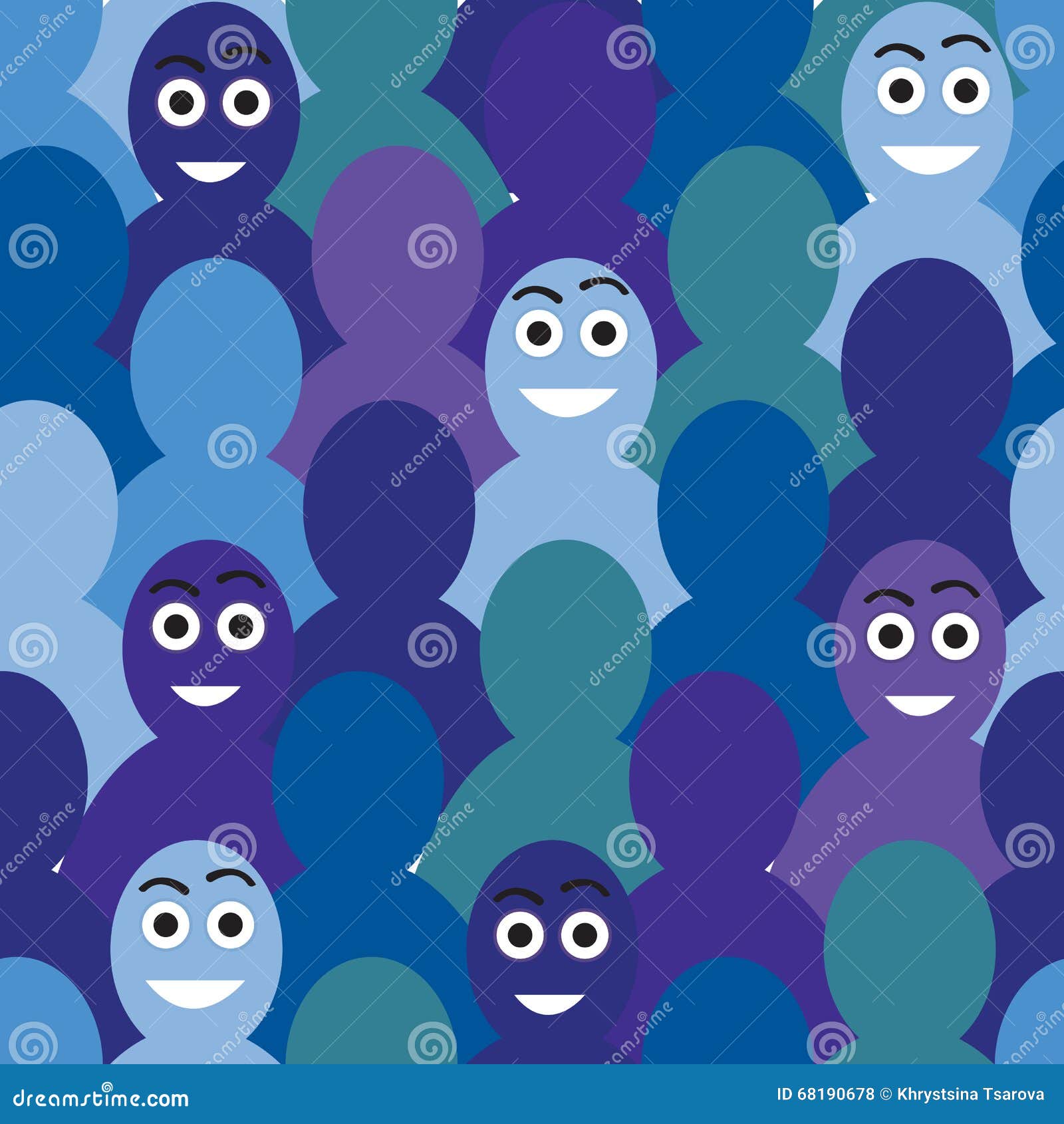 Cartoon crowd stock vector. Illustration of excitement - 68190678