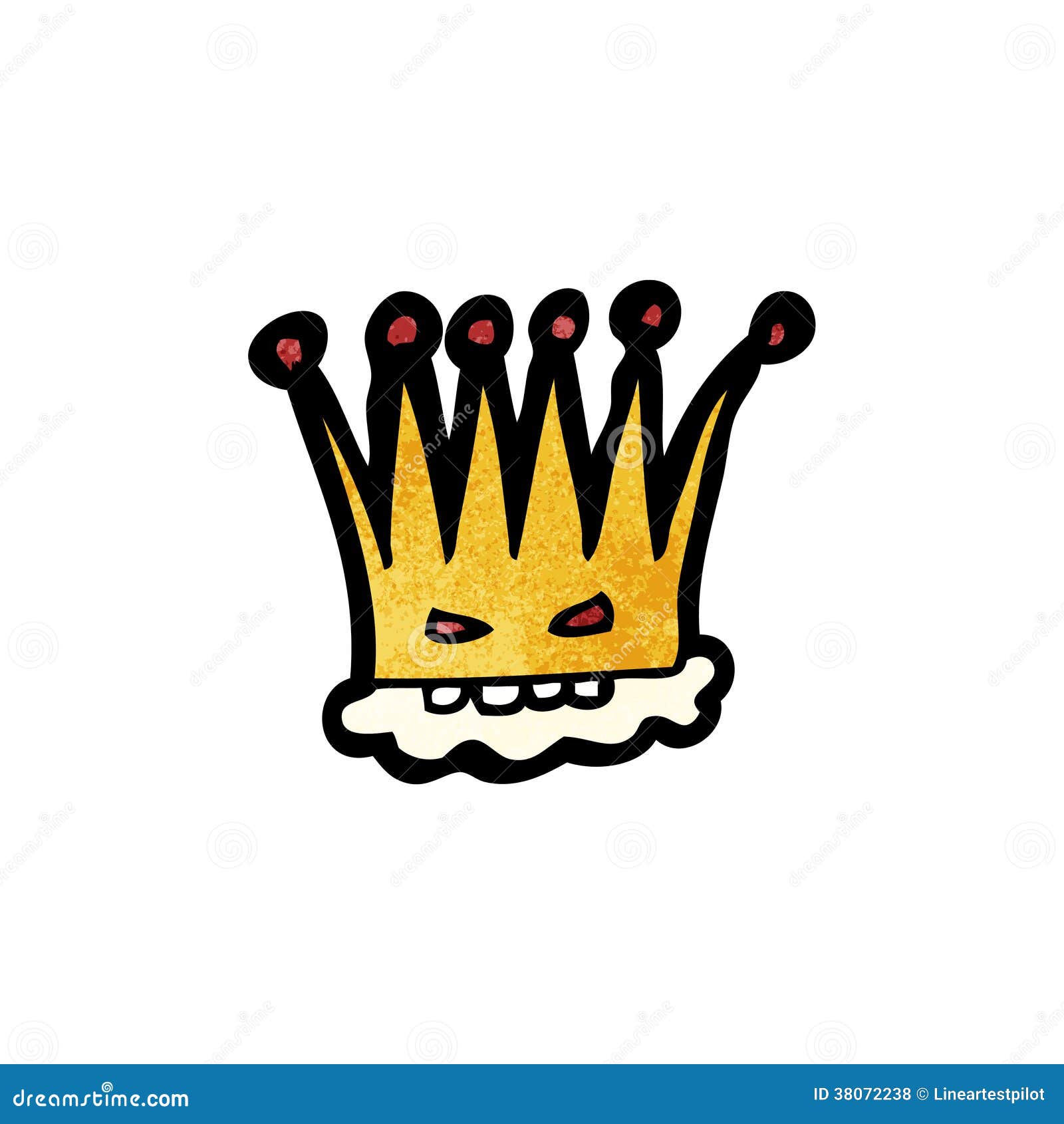 Cartoon crown stock illustration. Illustration of quirky - 38072238