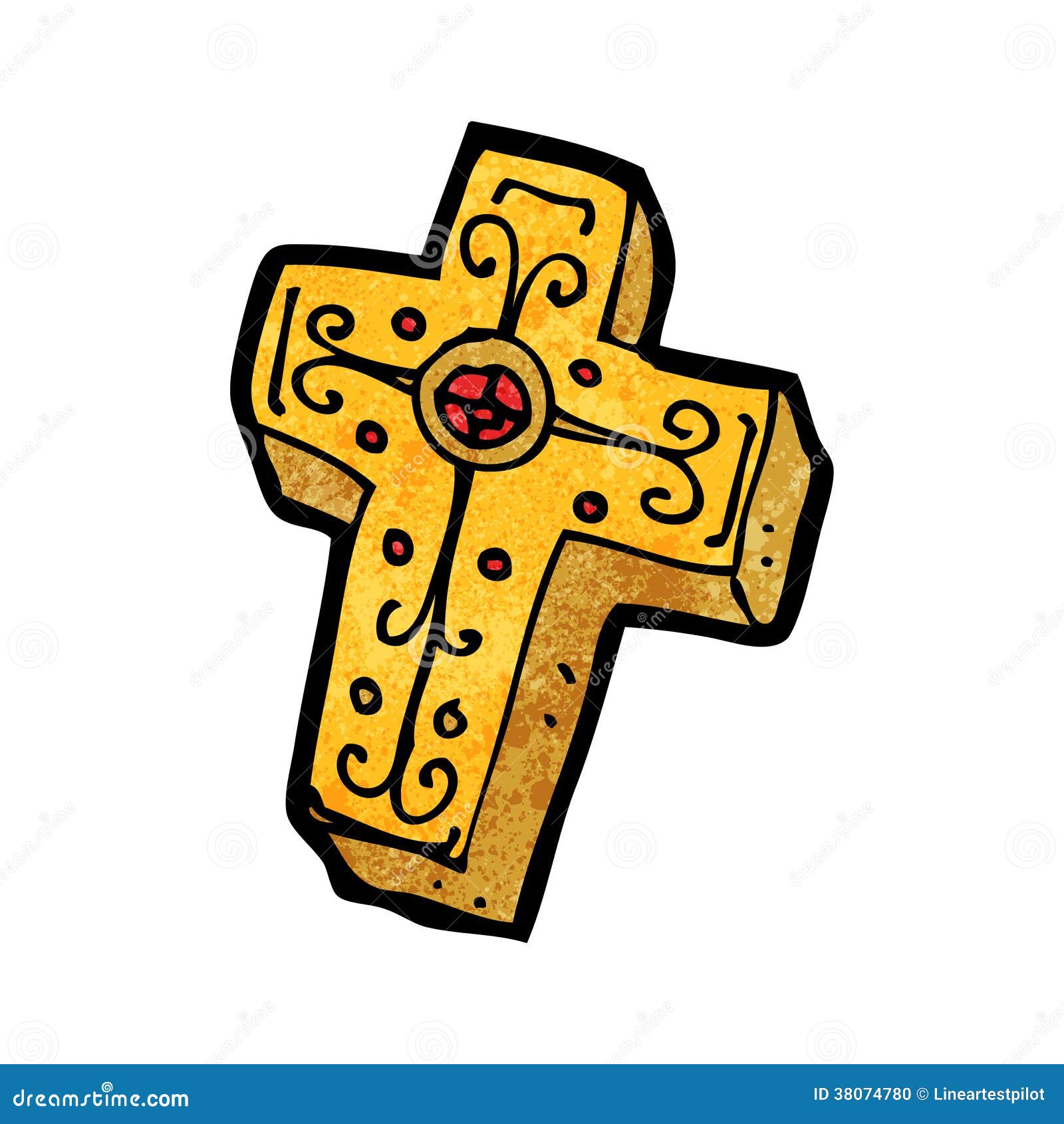 Cartoon crucifix cross stock illustration. Illustration of grunge ...