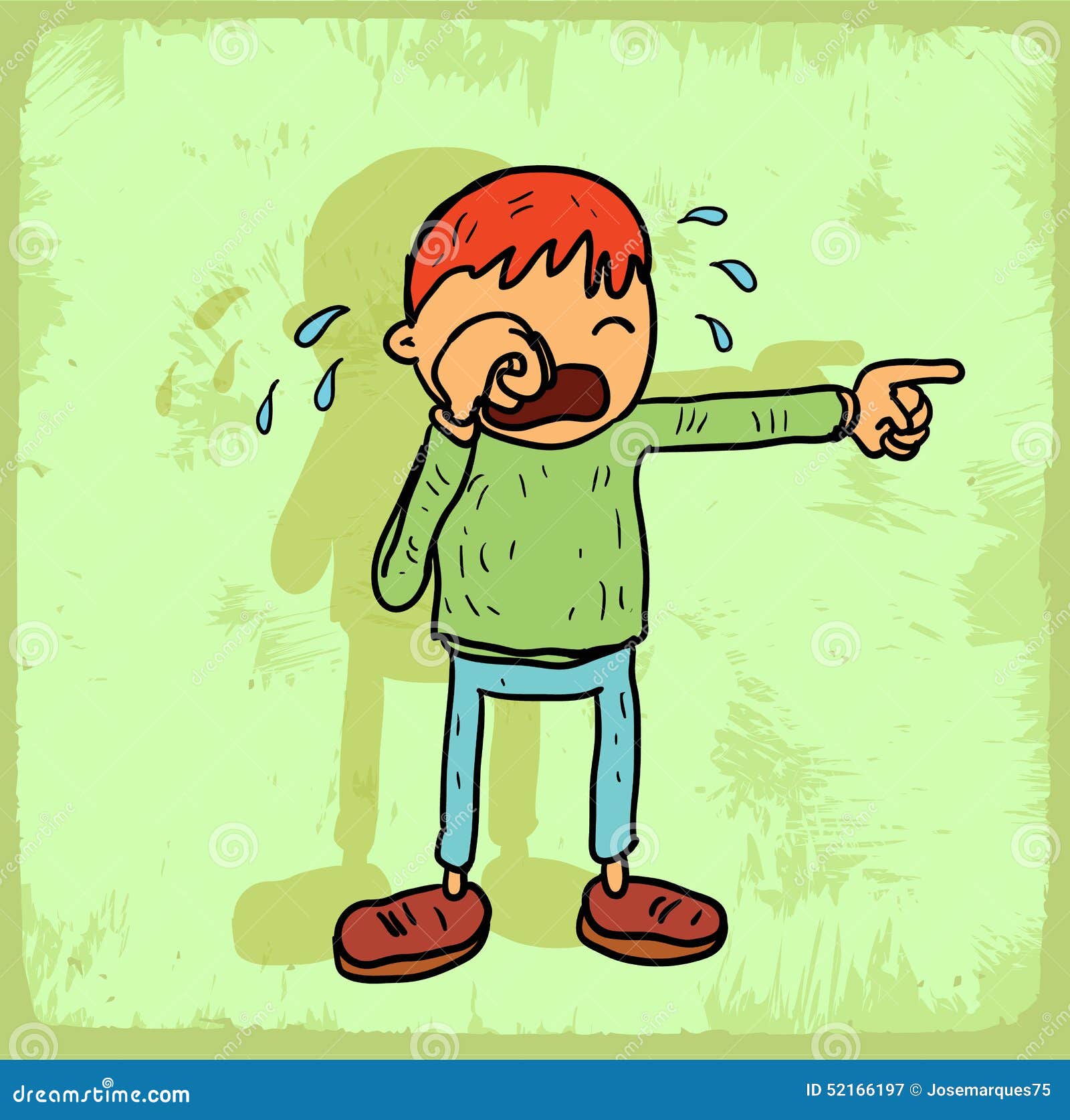 Cartoon Cry Illustration, Vector Icon Stock Vector - Illustration of ...