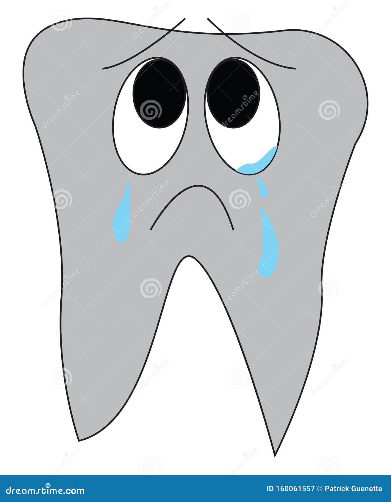 A Crying Tooth With A Coating. Dentistry. Dental Treatment In A Dental ...