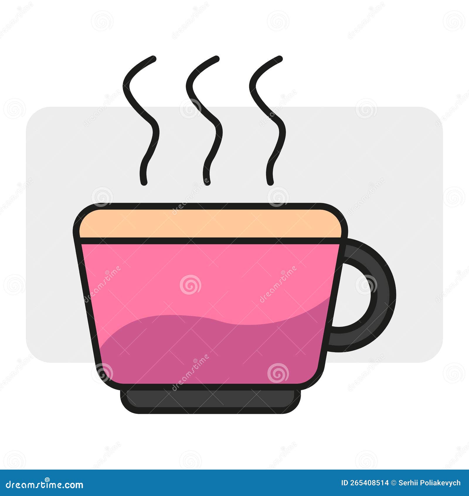 Cartoon Cup Icon for Decoration Design. Vector Illustration Stock ...