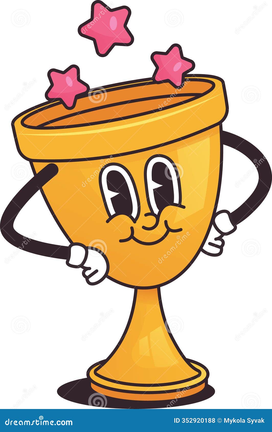 Cartoon Cup School Character Stock Illustration - Illustration of ...