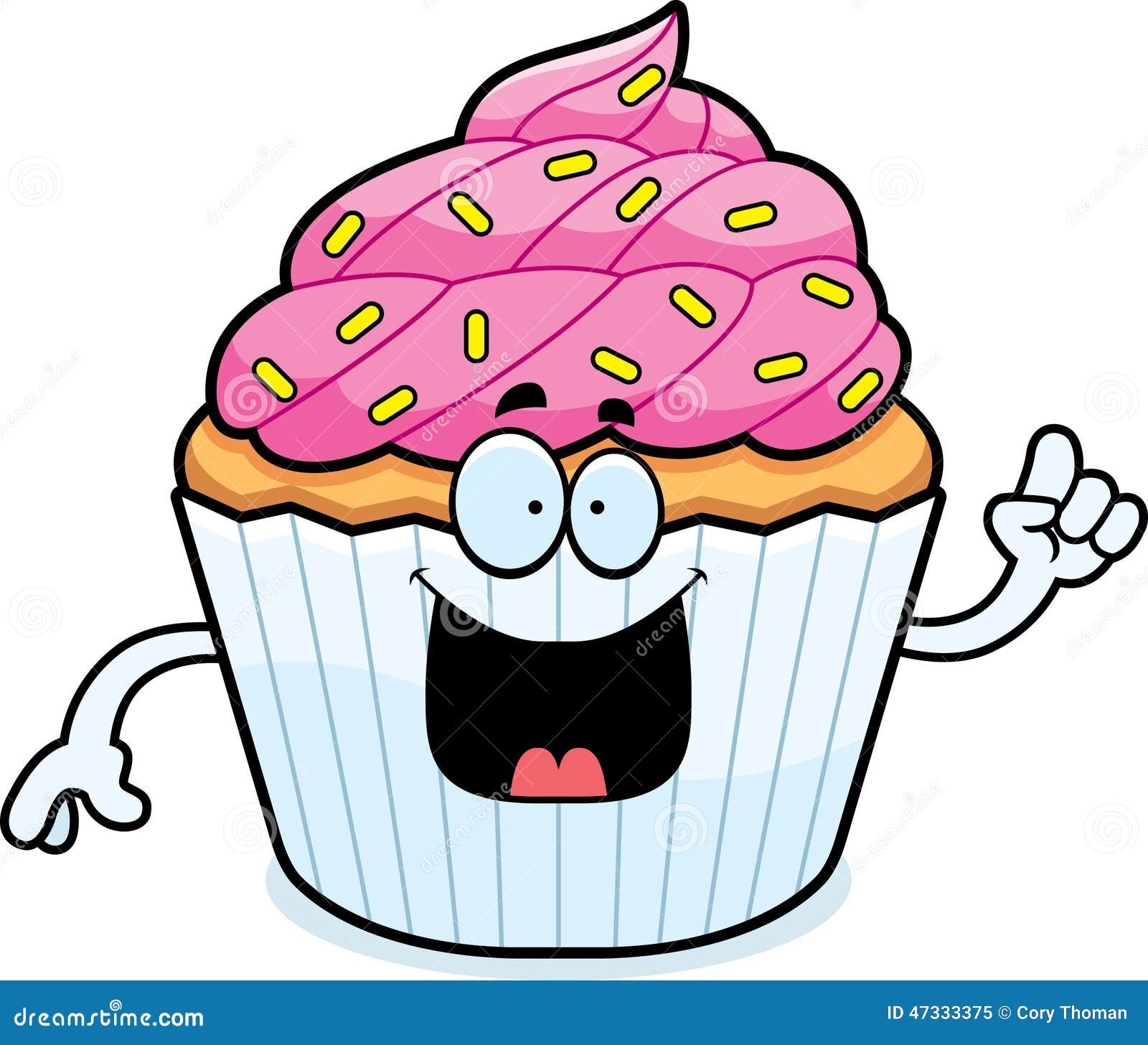 Cartoon Cupcake Idea stock vector. Illustration of clip - 47333375