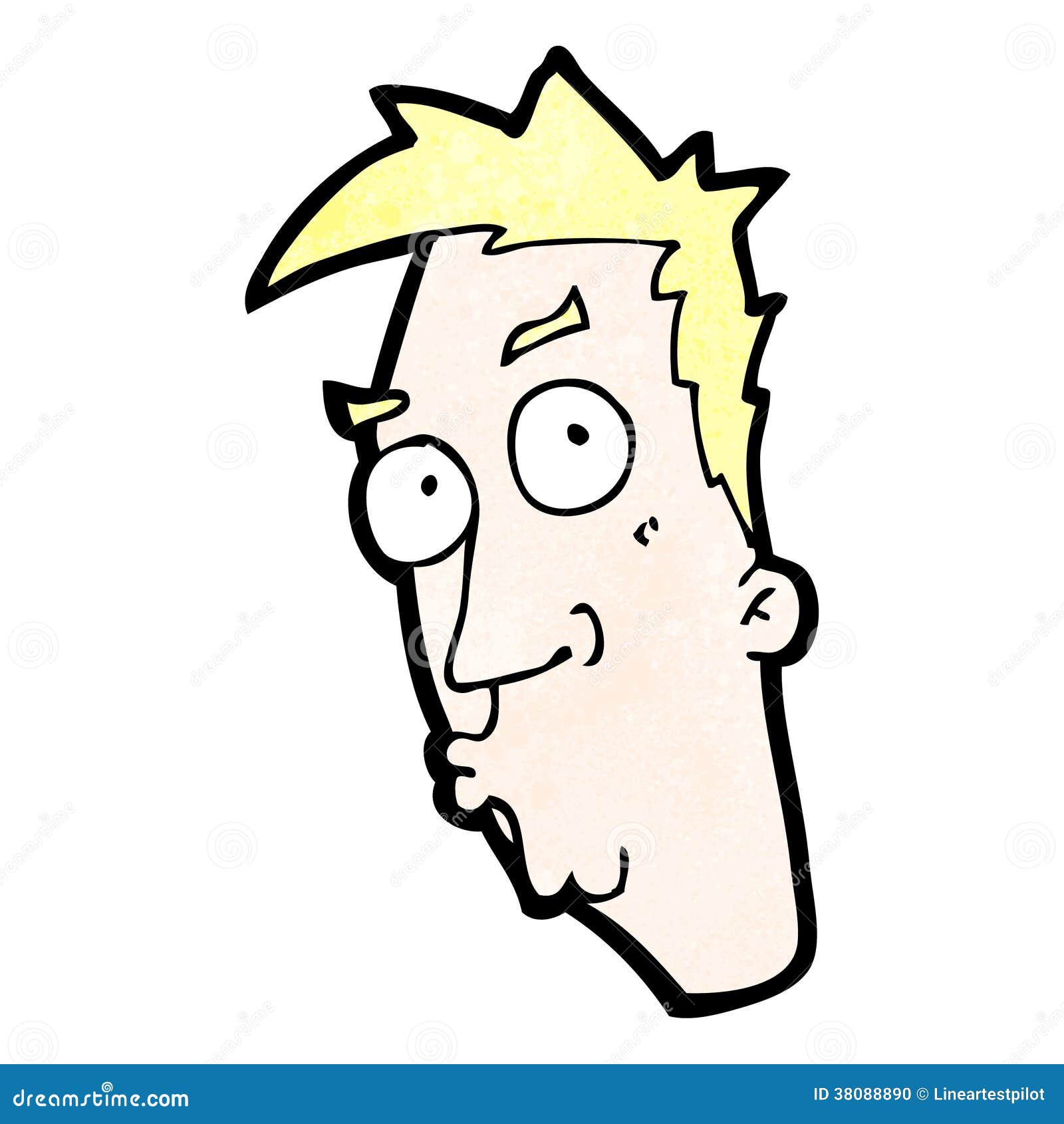 Cartoon curious face stock vector. Illustration of doodle - 38088890