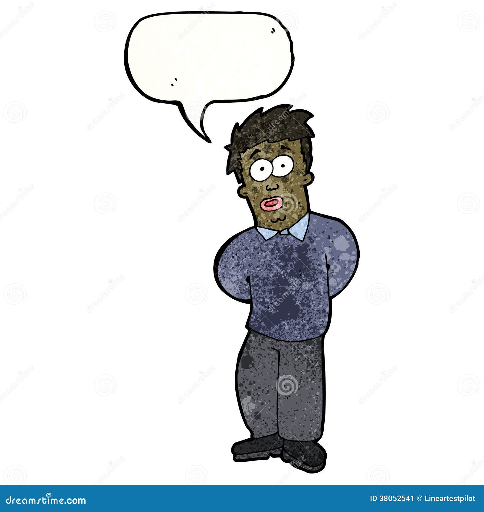 Cartoon curious man stock vector. Illustration of character - 38052541