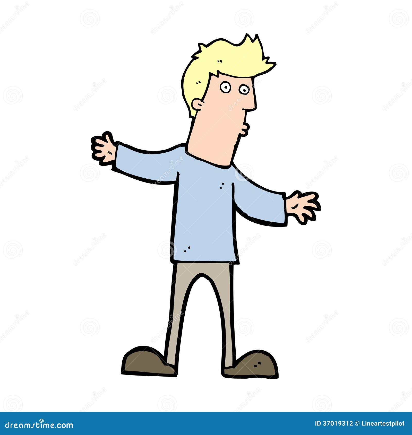 Cartoon curious man stock vector. Illustration of looking - 37019312