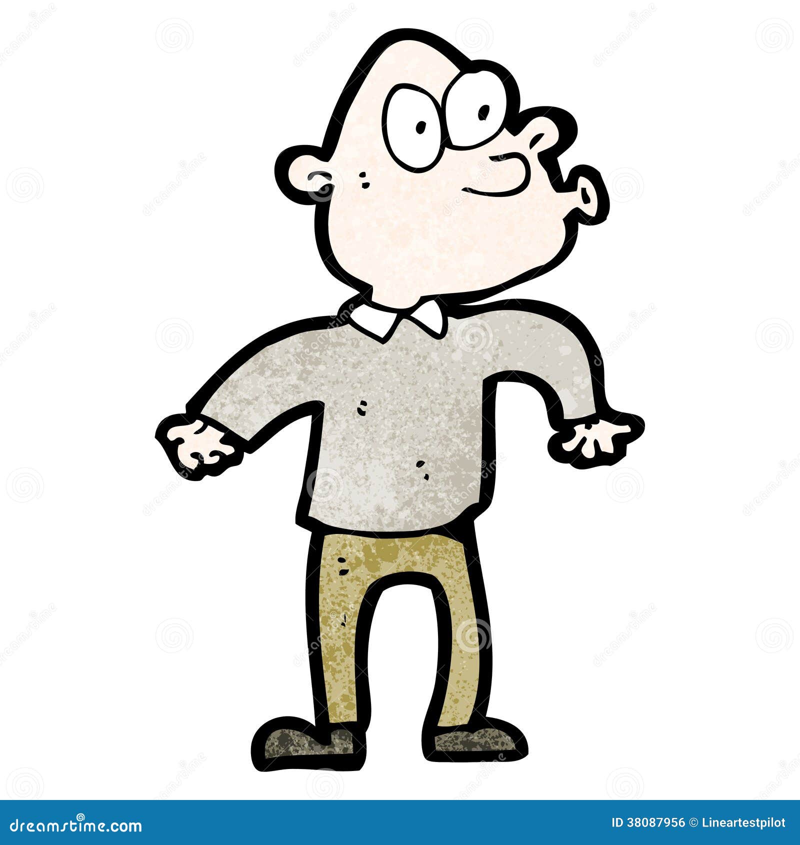 Cartoon curious man stock vector. Illustration of cartoon - 38087956