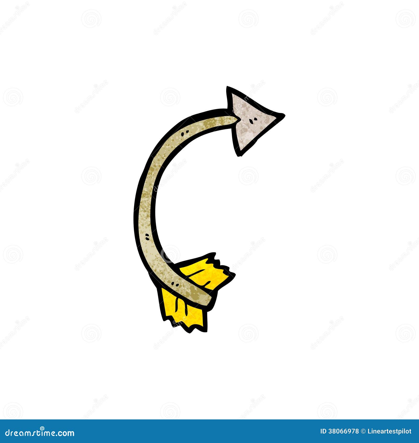 Cartoon Curling Arrow Vector Illustration | CartoonDealer.com #38066978