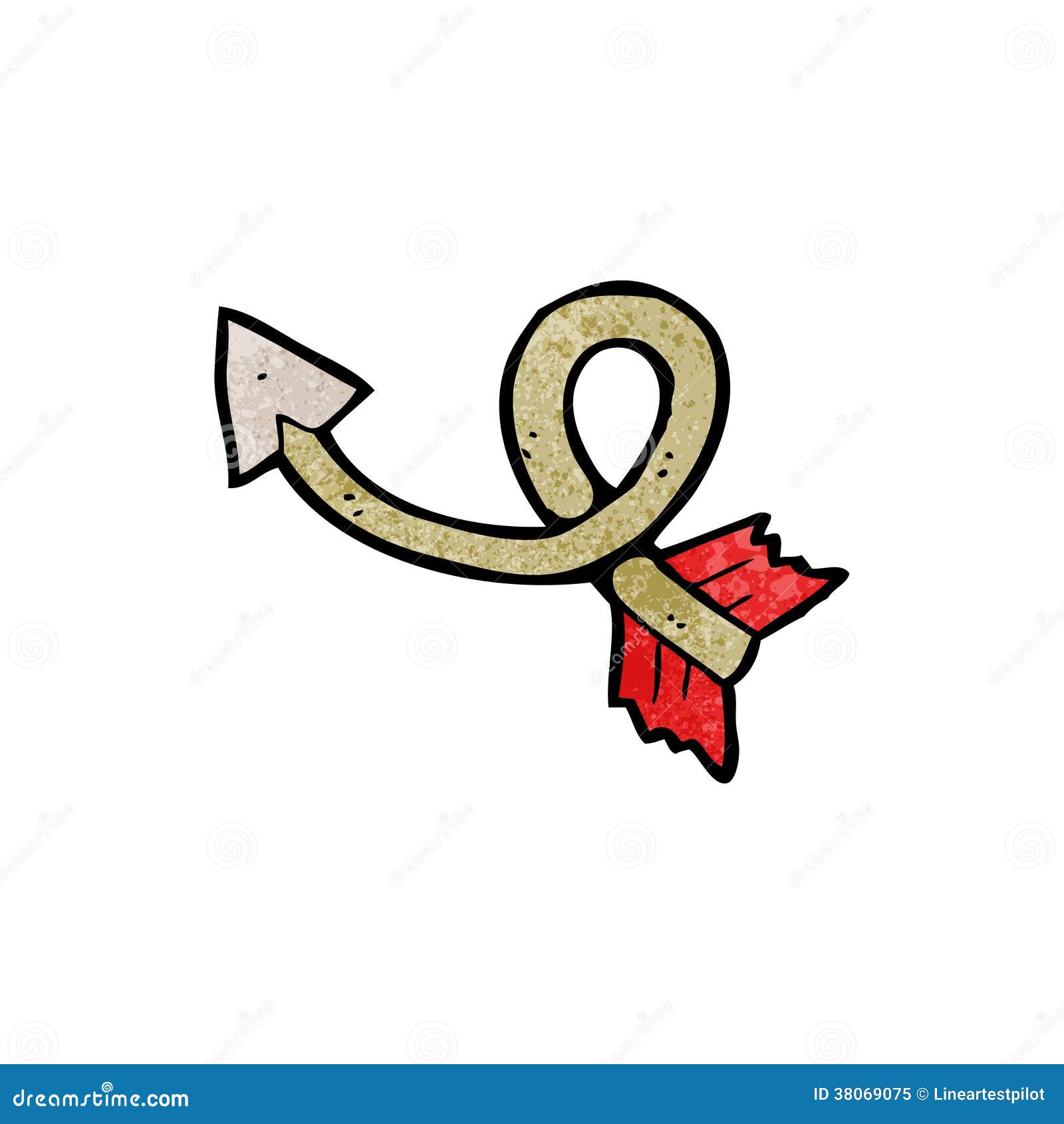 Cartoon curling arrow stock vector. Illustration of curling - 38069075