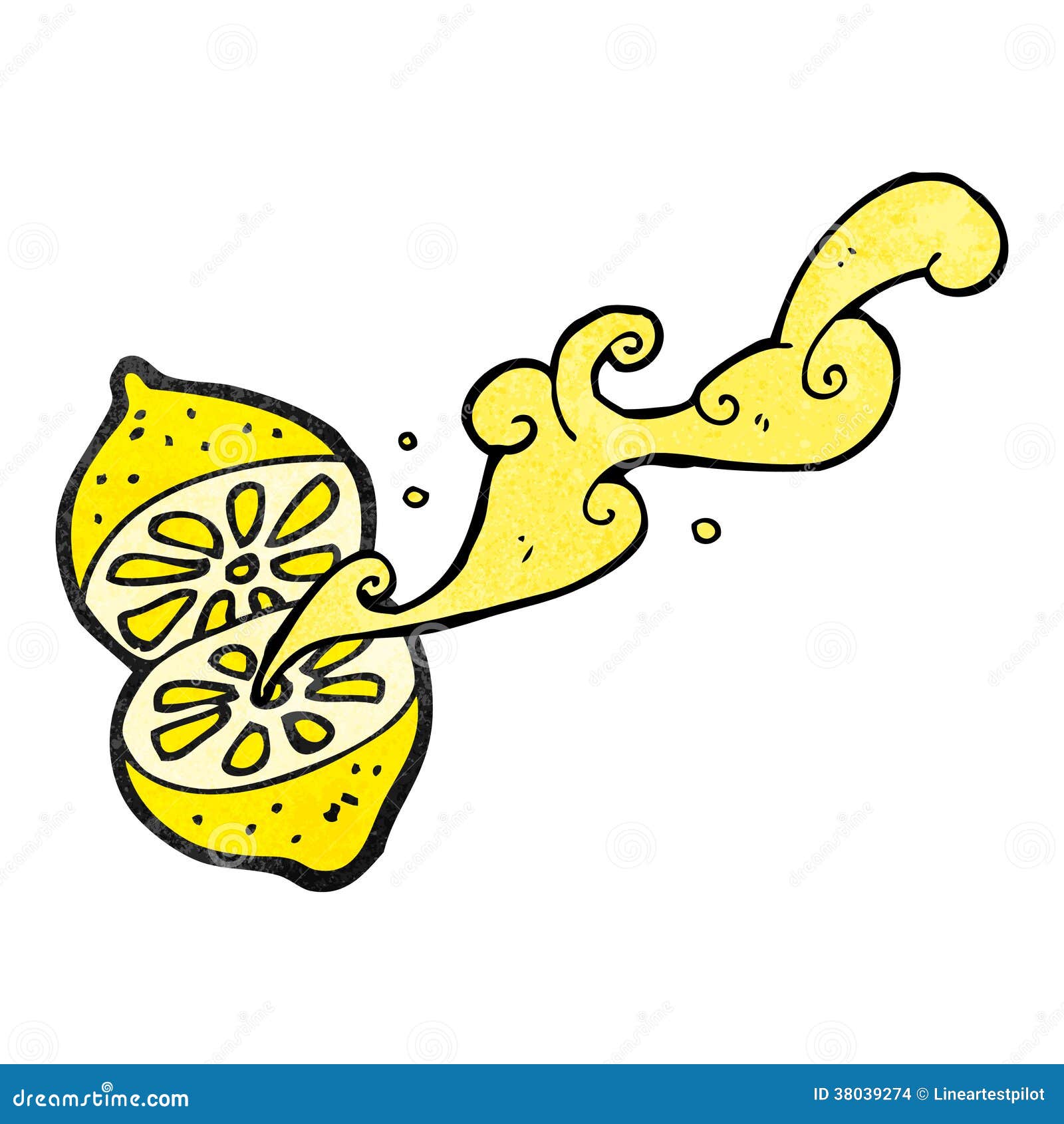 Cartoon cut lemon stock vector. Illustration of textured - 38039274