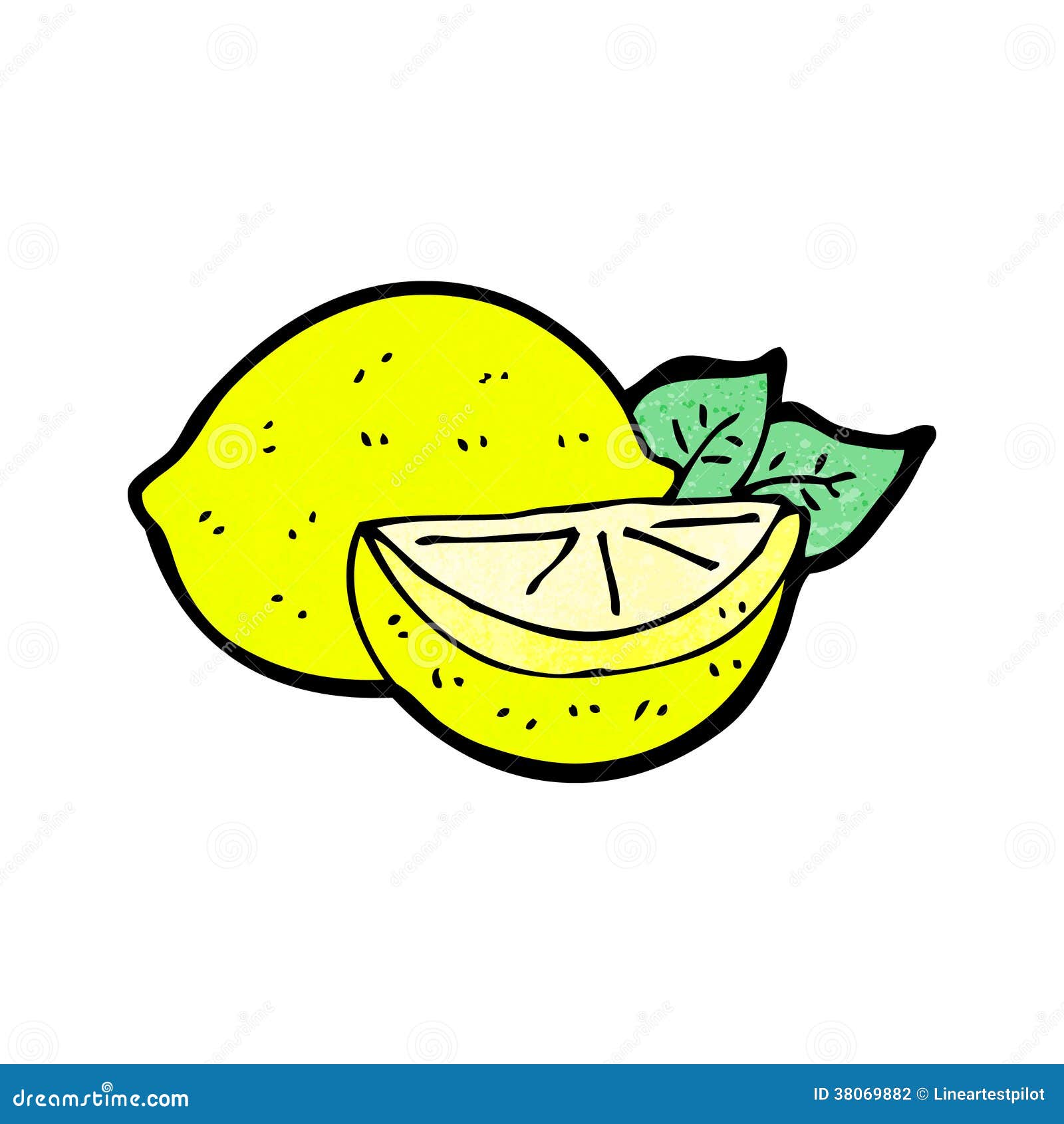Cartoon cut lemon stock vector. Illustration of crazy - 38069882