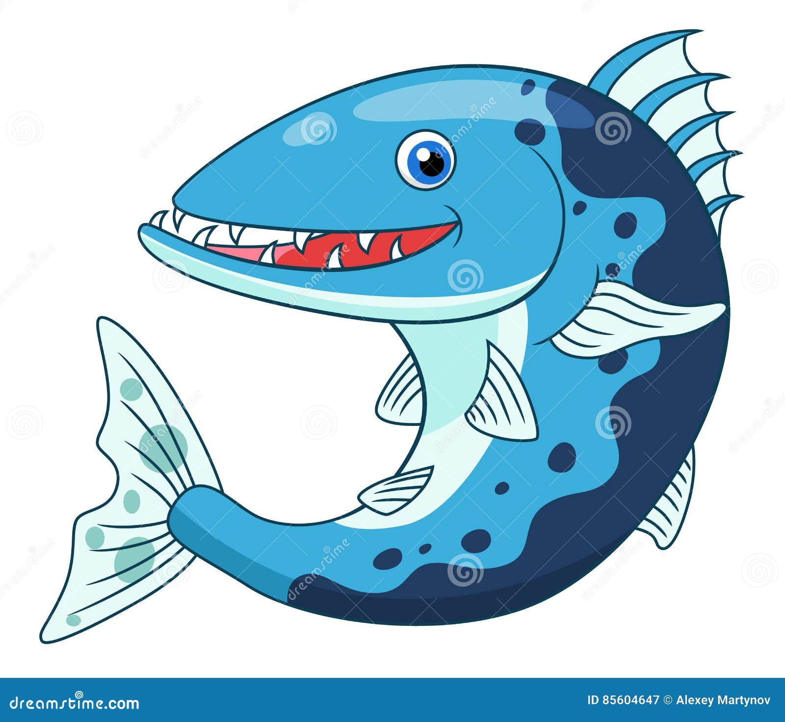 Cartoon Barracuda Vector Illustration | CartoonDealer.com #75493718