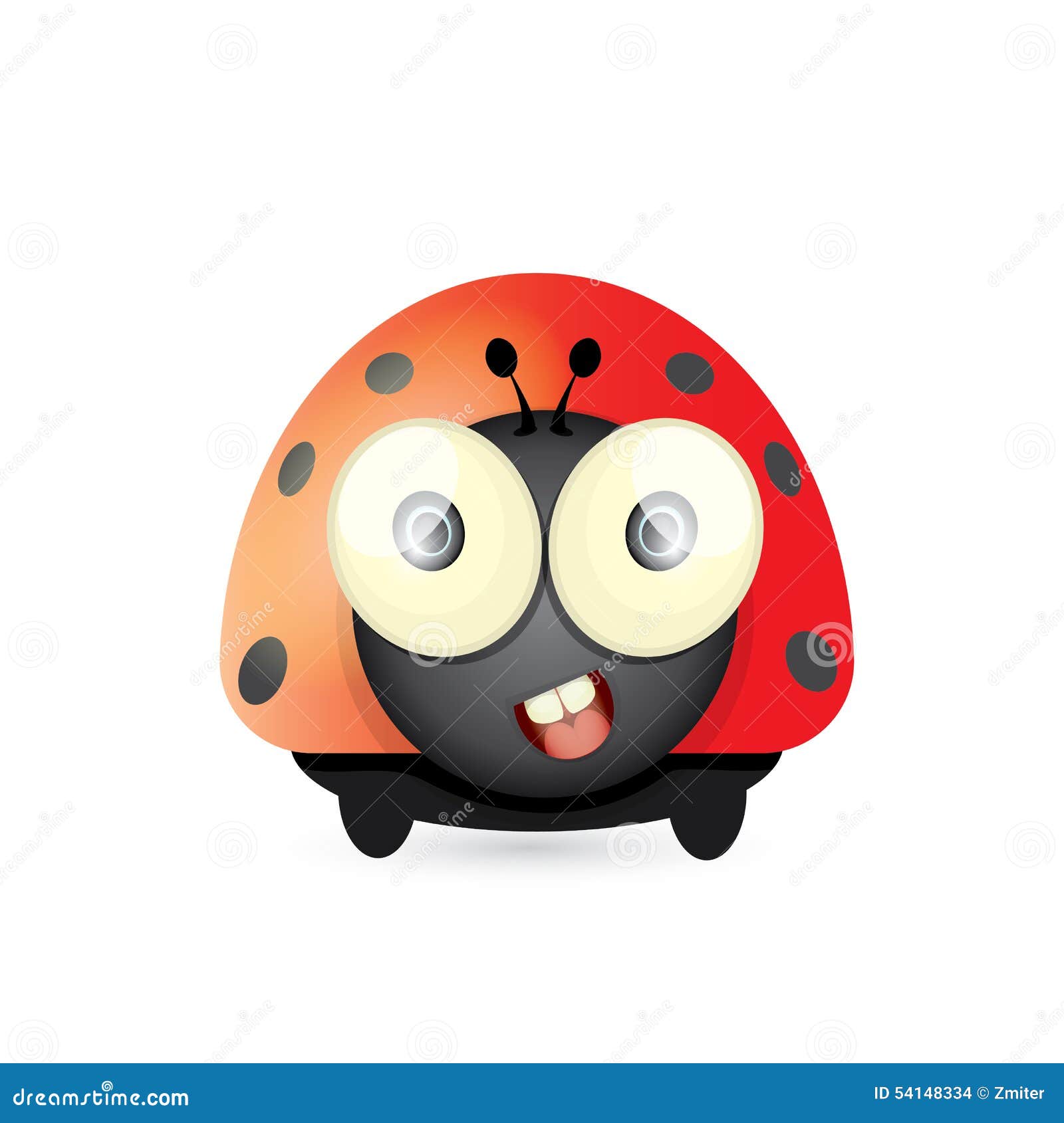 Cartoon Cute Bright Ladybag. Vector Illustration. Stock Vector ...