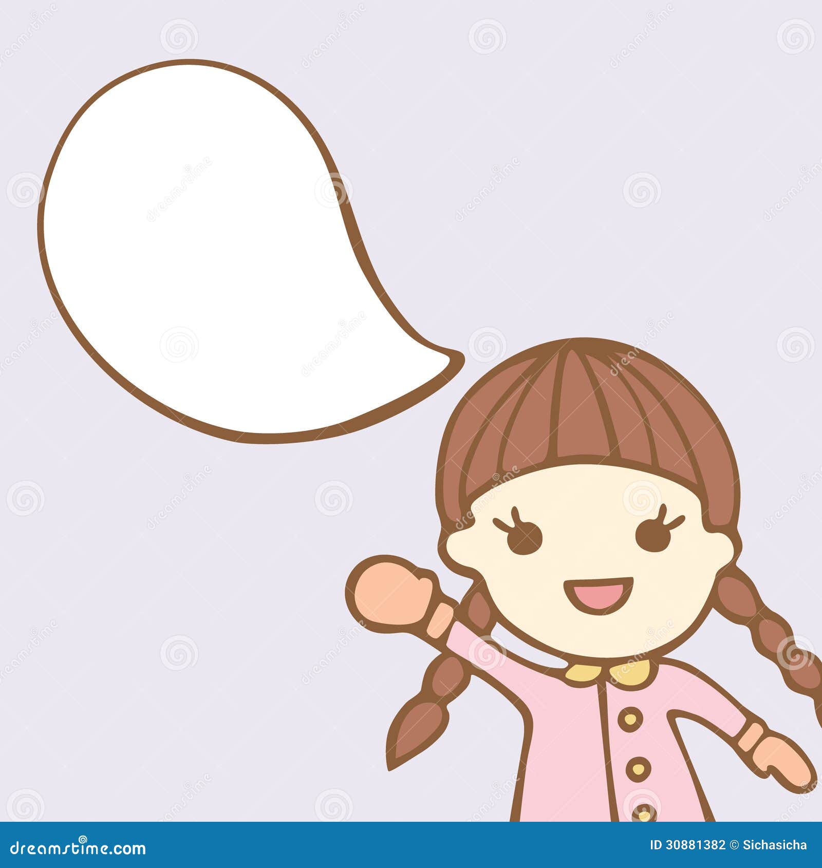 Cartoon Cute with Bubble Speech Stock Vector - Illustration of design ...