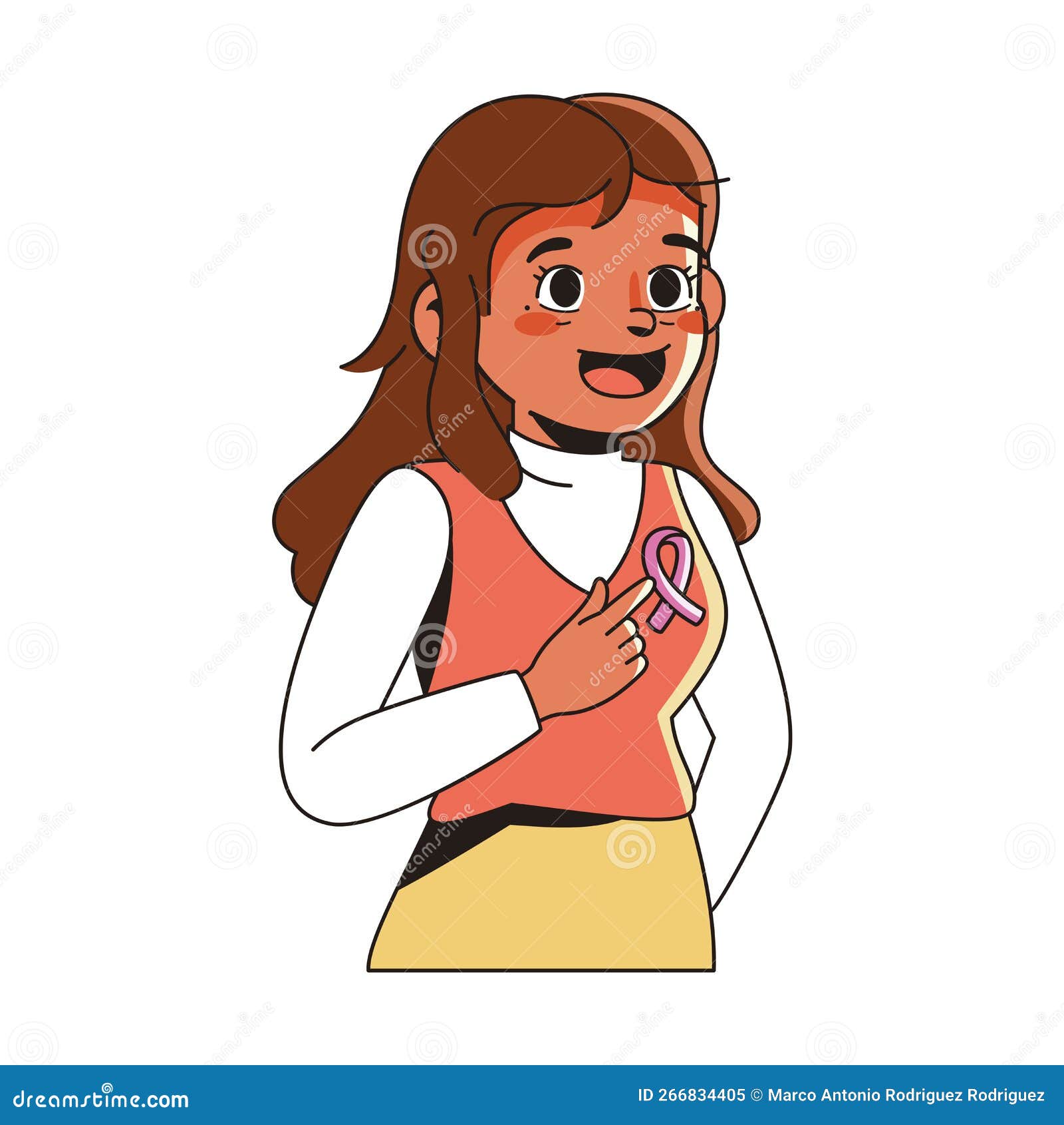 Vector Cartoon Cute Character World Cancer Day Stock Vector ...