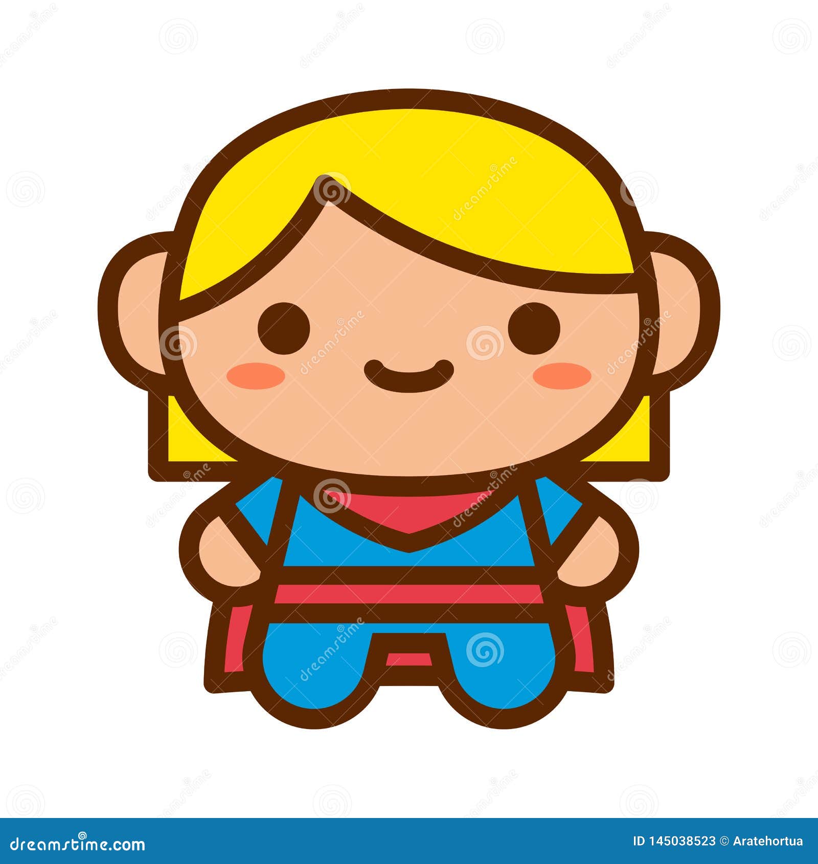 Cartoon Cute Comic Character Isolated Stock Vector - Illustration of ...