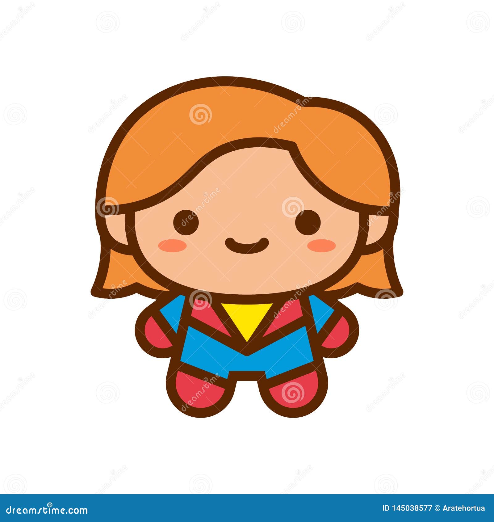 Cartoon Cute Comic Character Isolated Stock Illustration - Illustration ...