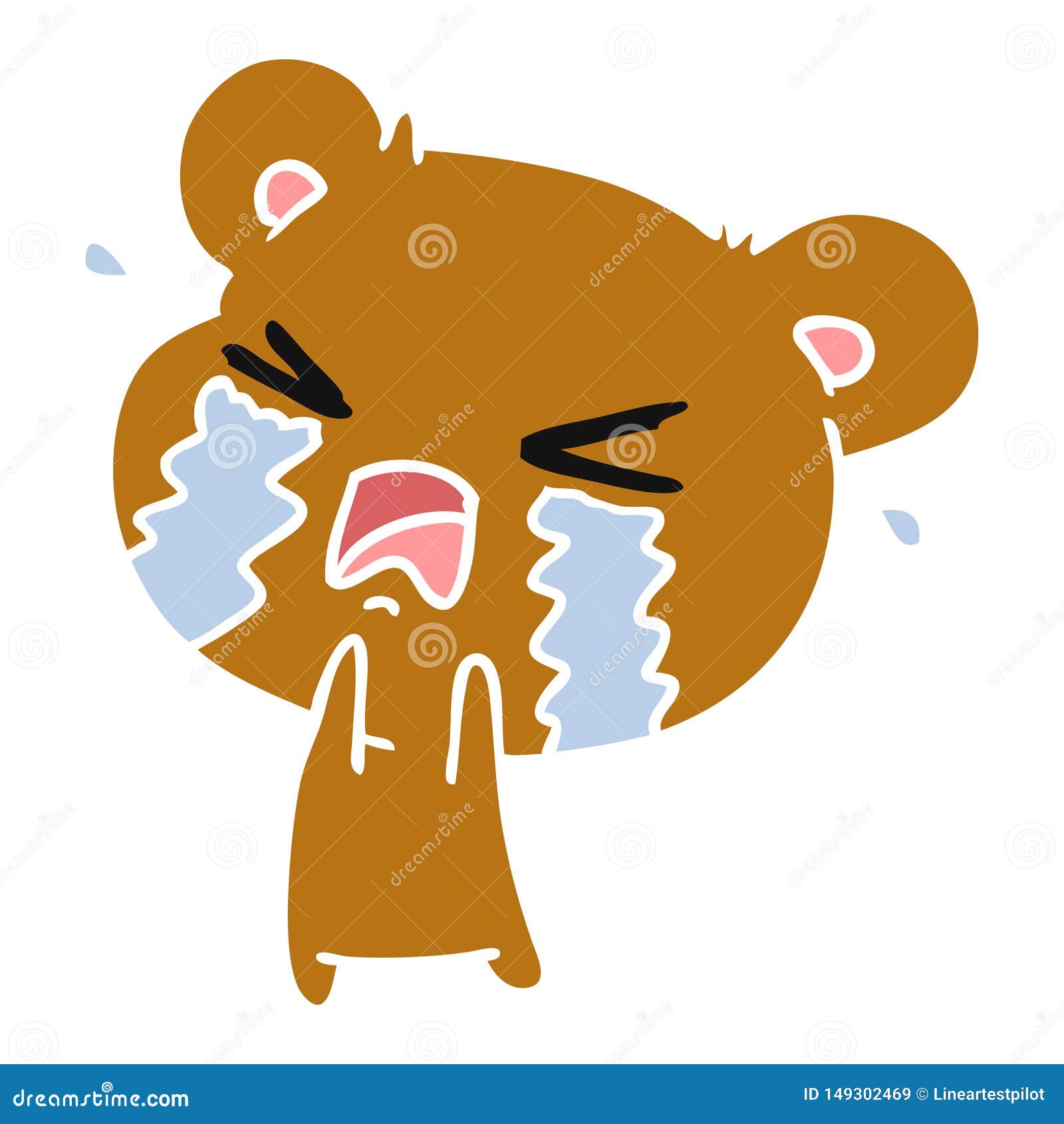 Crying Bear Cartoon