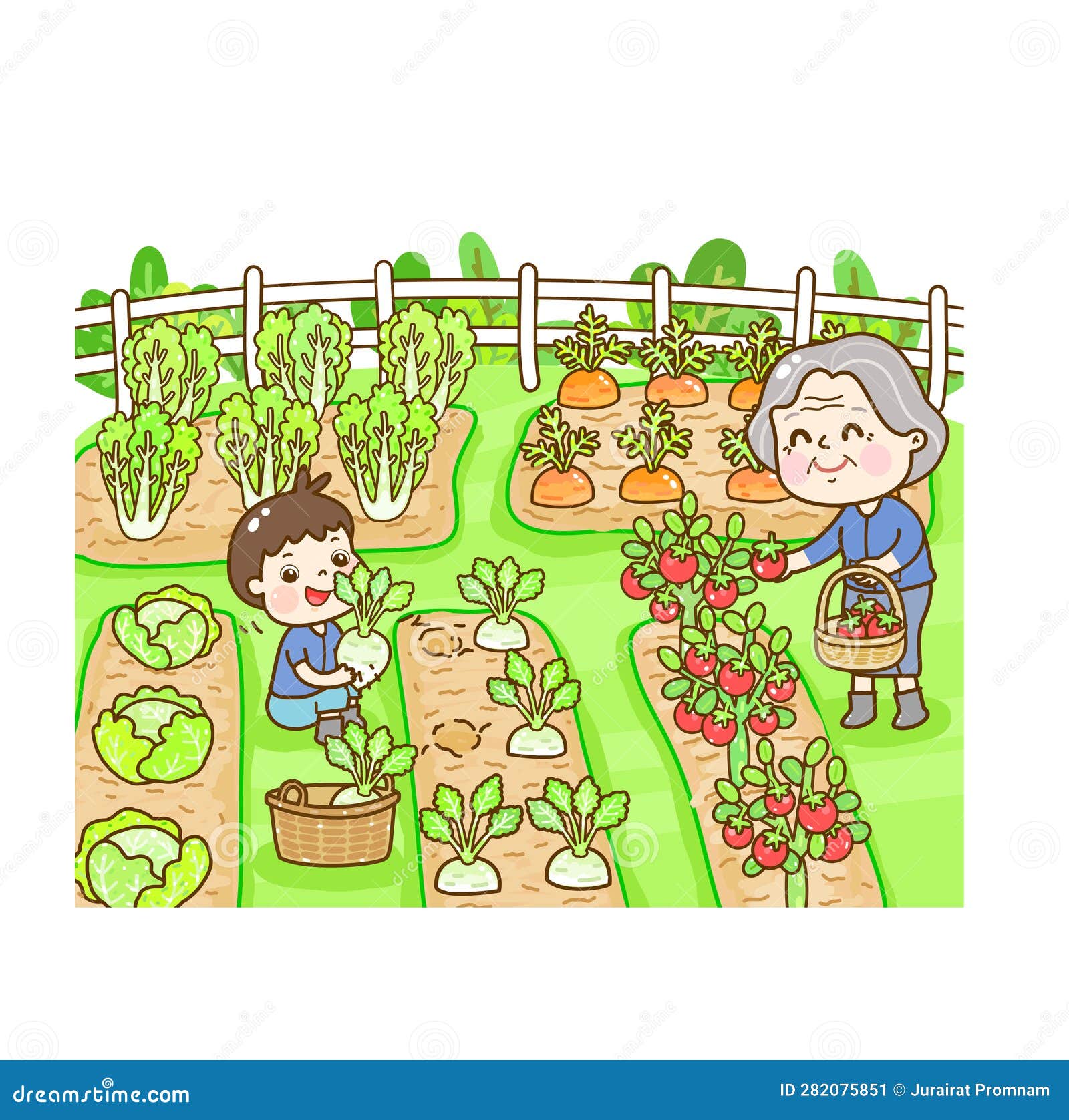 Cartoon Cute Farmer Character Vector. Stock Illustration - Illustration ...