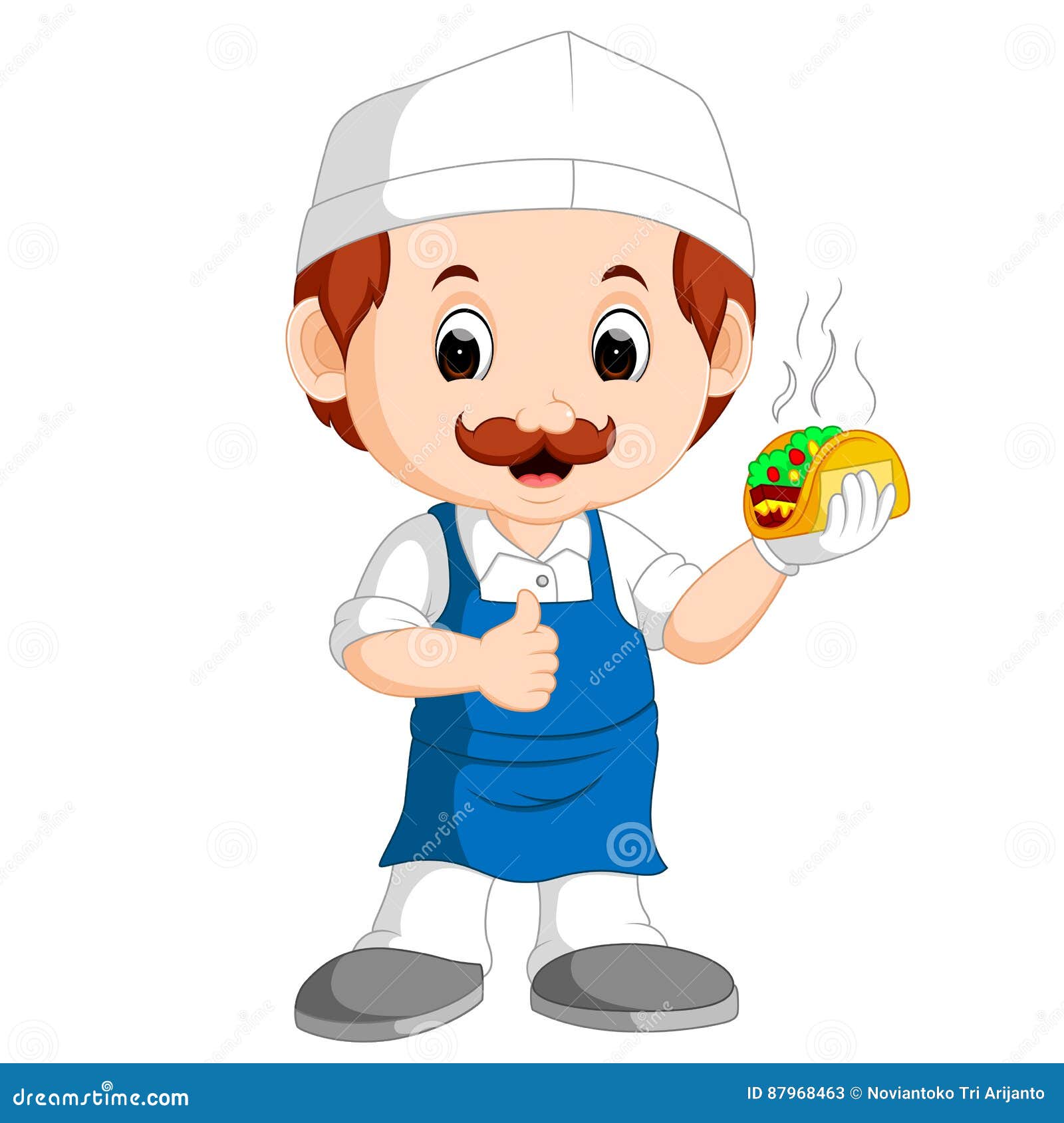Funny Chef, Cute Character. Vector Cartoon Illustration | CartoonDealer ...