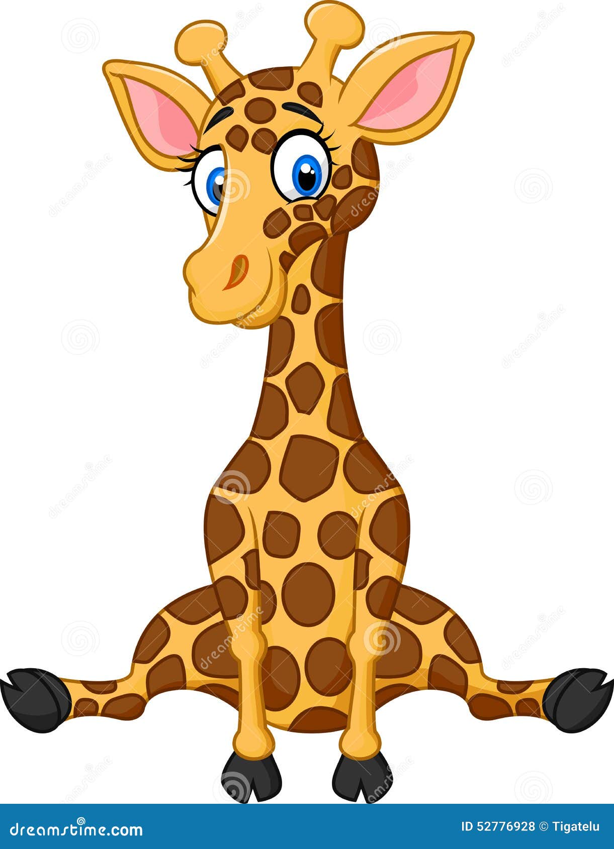 Cartoon cute giraffe stock vector. Illustration of spot - 52776928