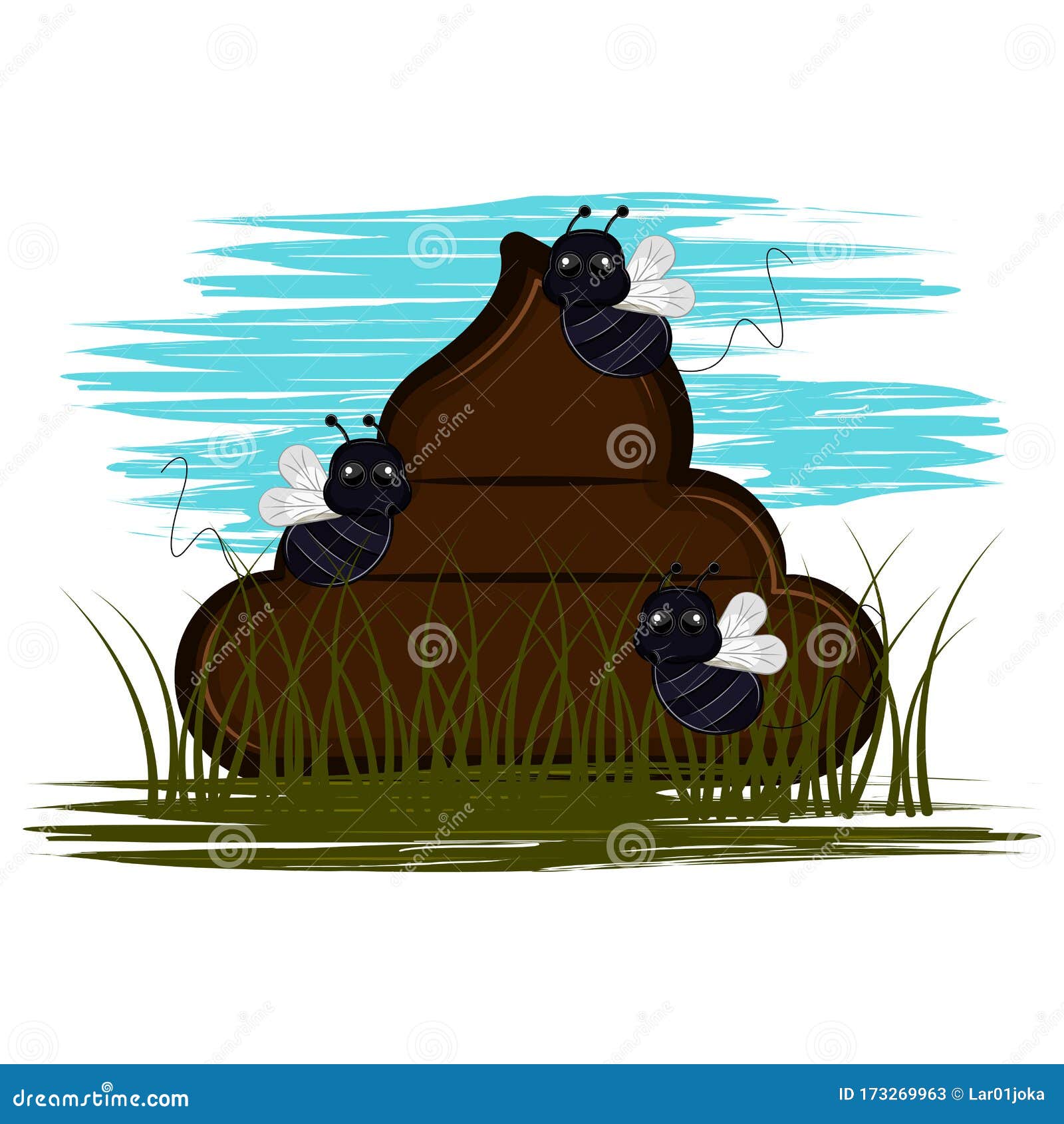 Cartoon of a Cute Happy Fly Stock Vector - Illustration of sign, stinky ...