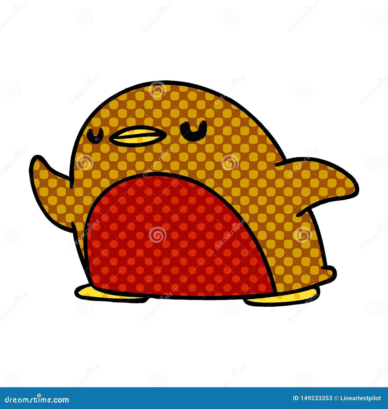 Cartoon Cute Kawaii Red Robin Stock Vector - Illustration of quirky ...