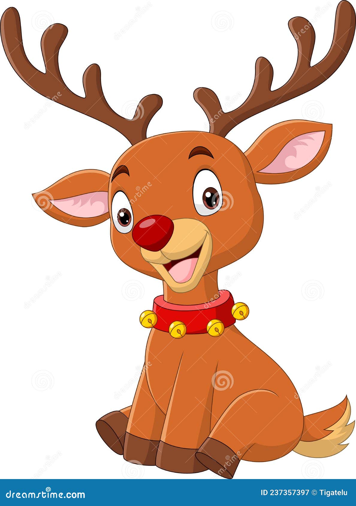 Cartoon Cute Little Deer Sitting Stock Vector - Illustration of cartoon ...