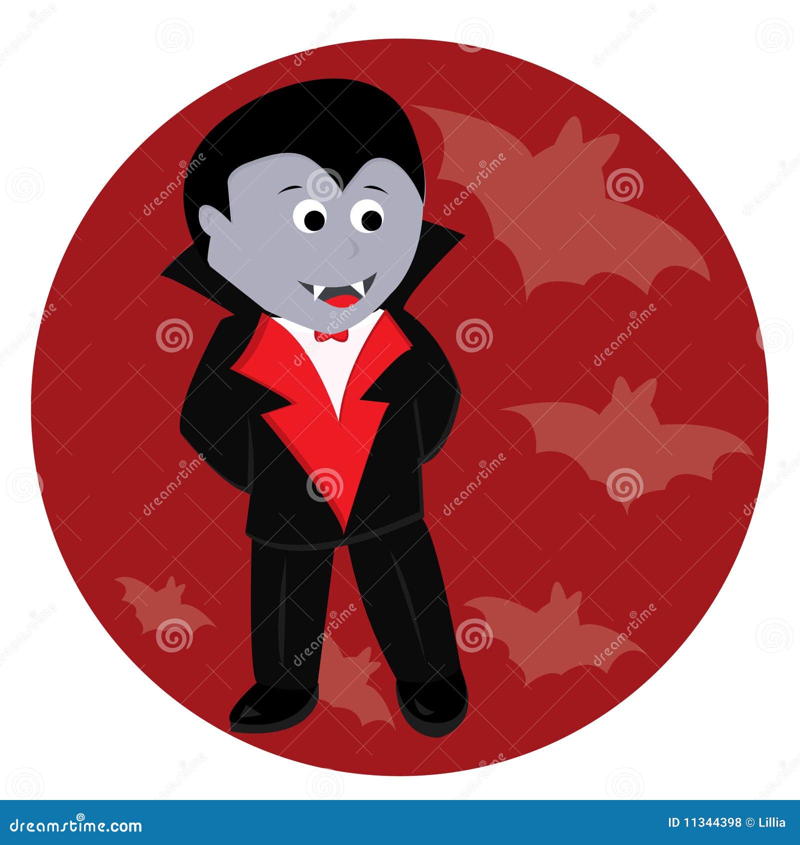 Cartoon Cute Little Vampire Stock Vector - Illustration of costume ...