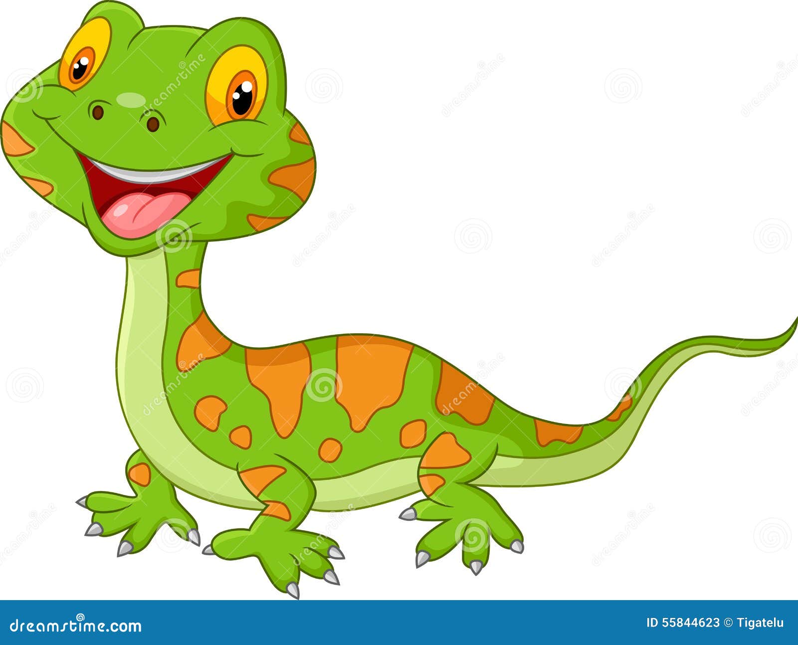 Cute Lizard Cartoon Royalty-Free Illustration | CartoonDealer.com #76442556