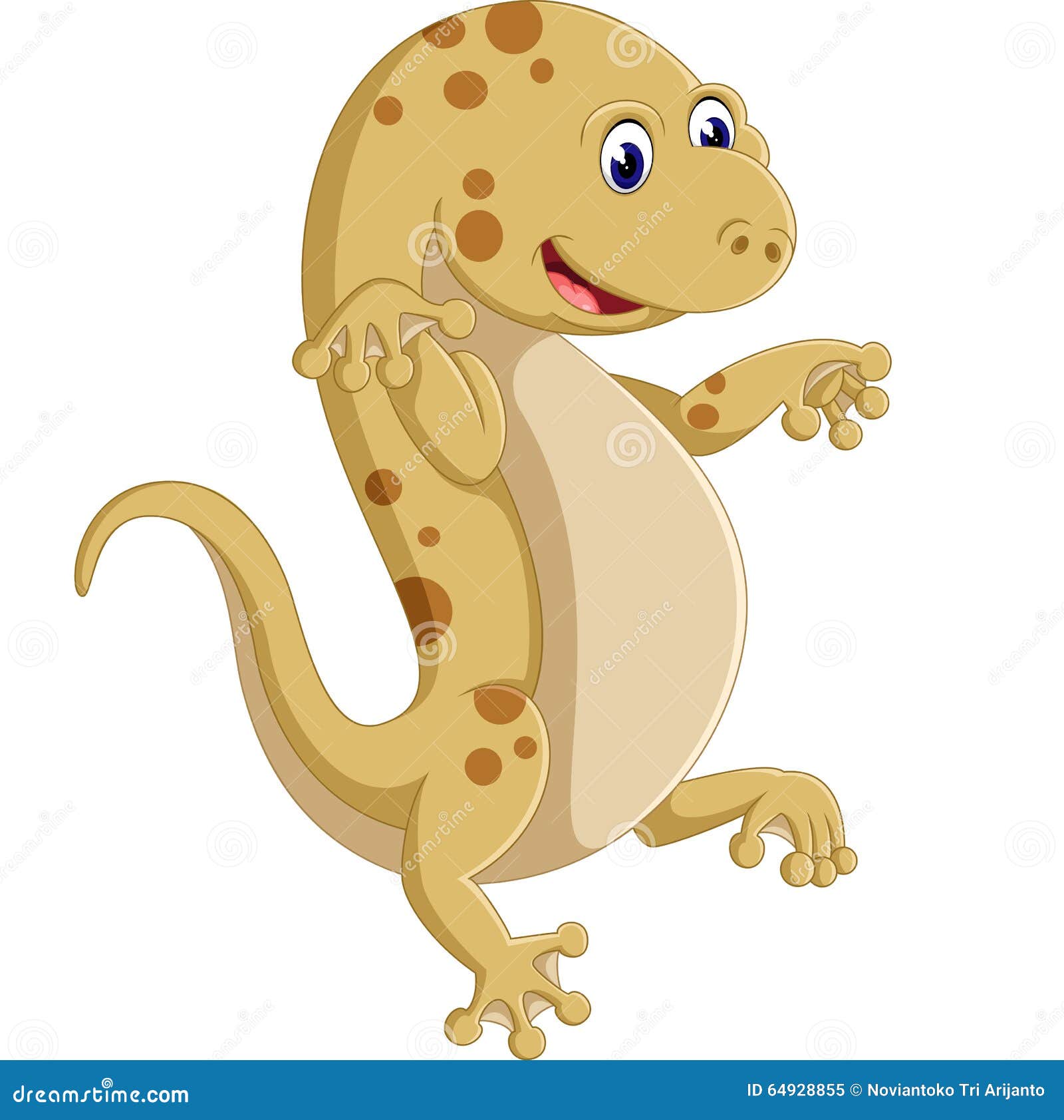 Cartoon cute lizard stock vector. Illustration of small - 64928855