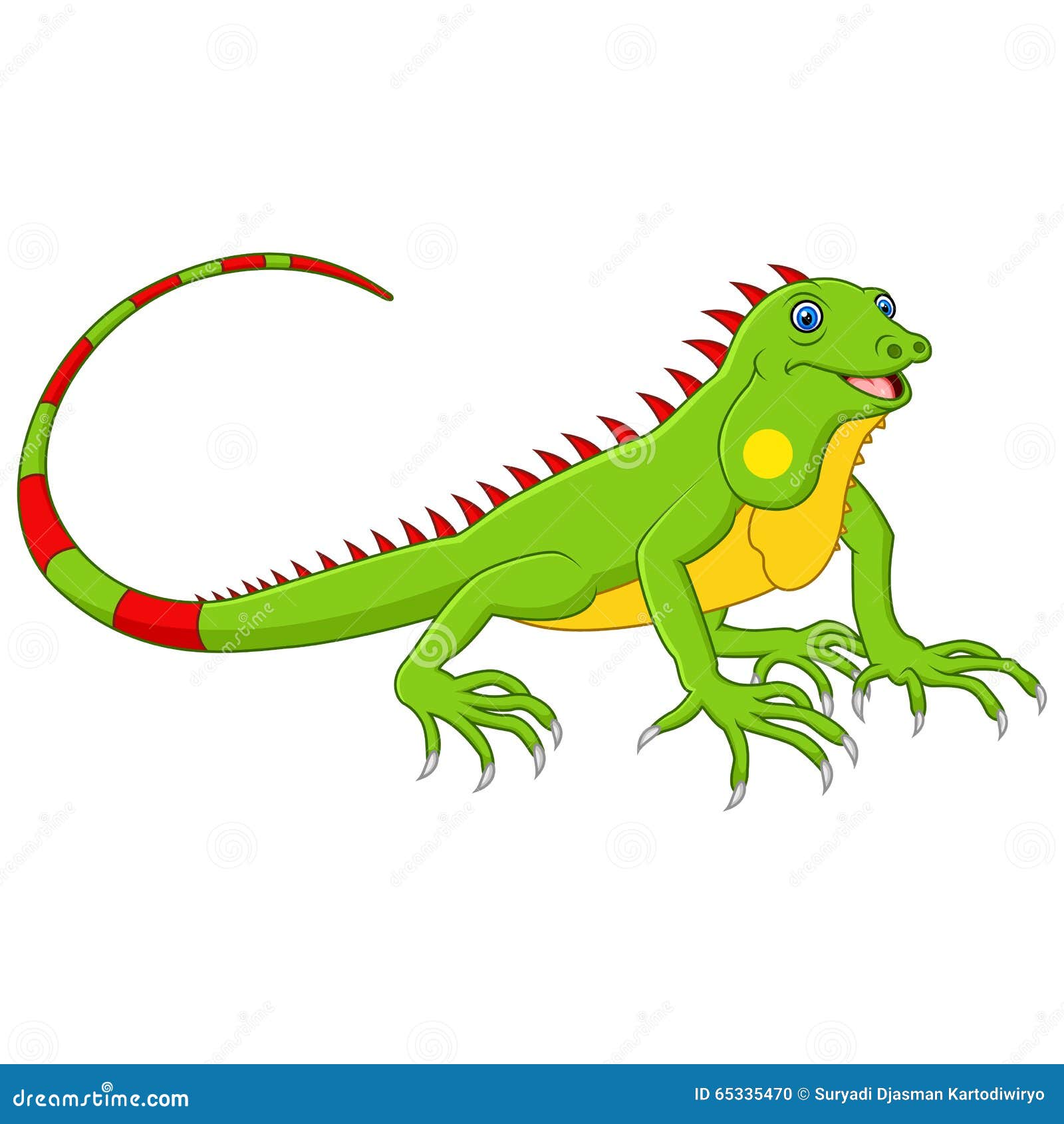 Cartoon cute lizard stock vector. Illustration of moving - 65335470