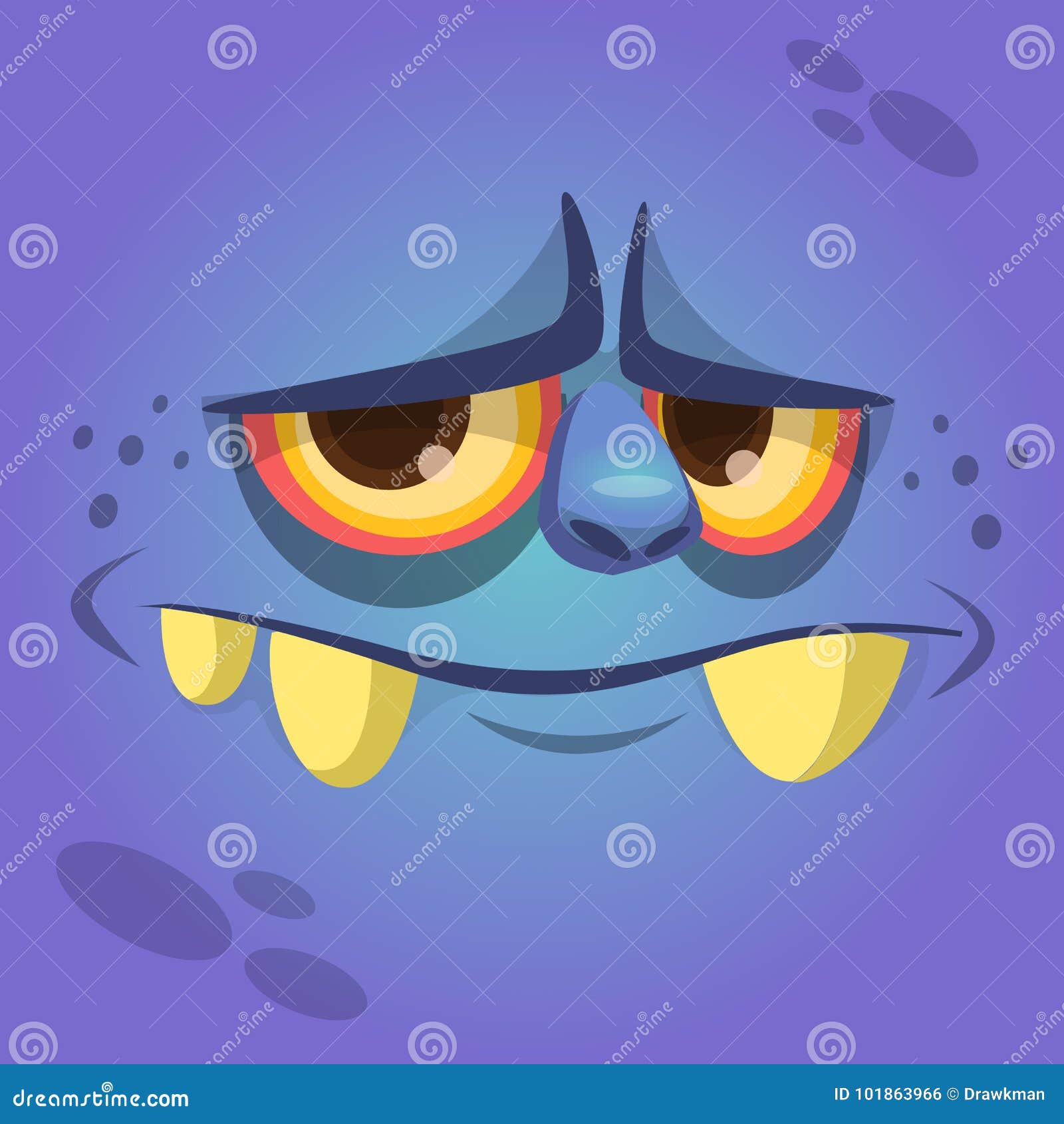 Monster Face Cartoon