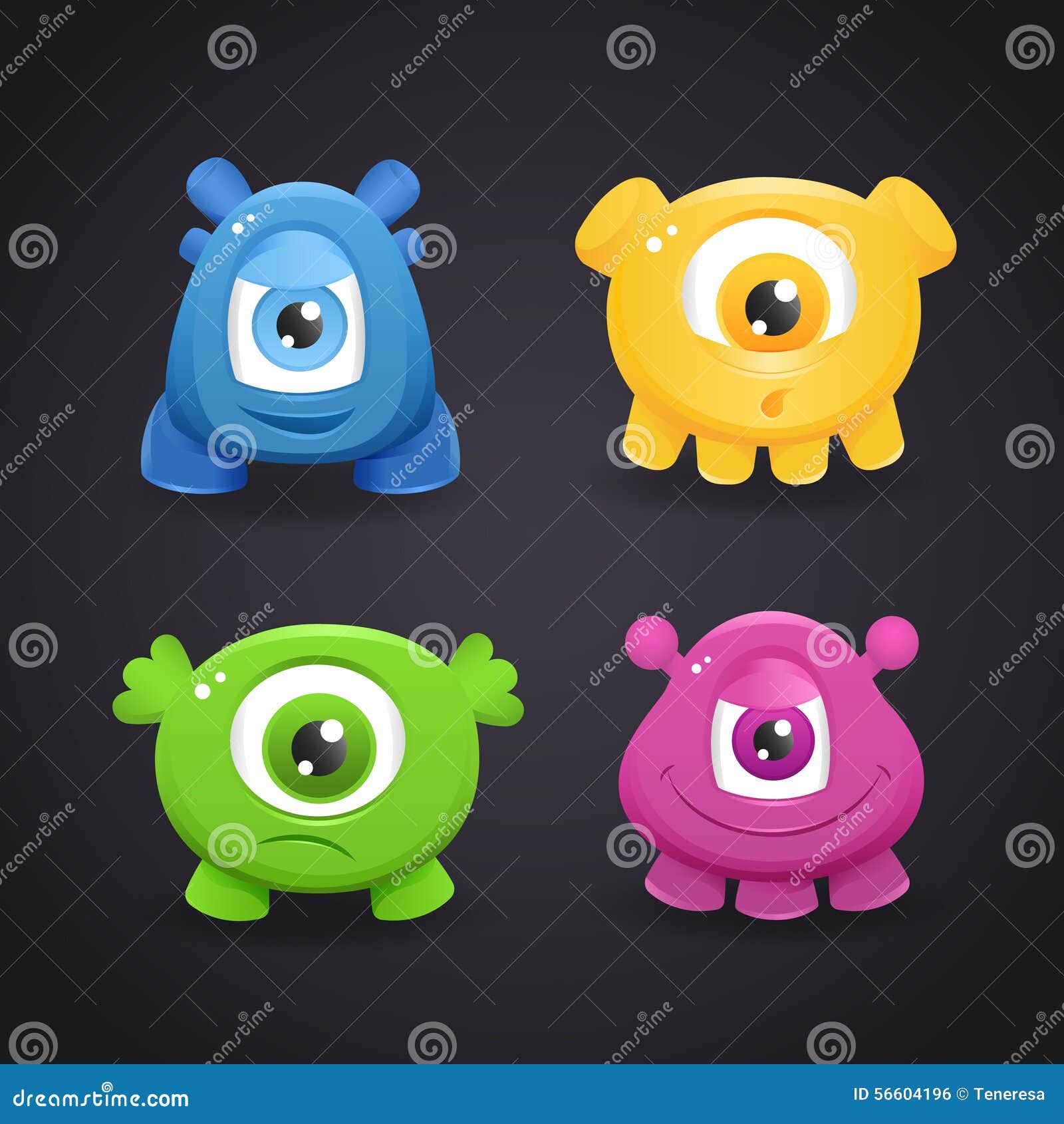Cute Monsters Seamless Texture. Vector Illustration | CartoonDealer.com ...