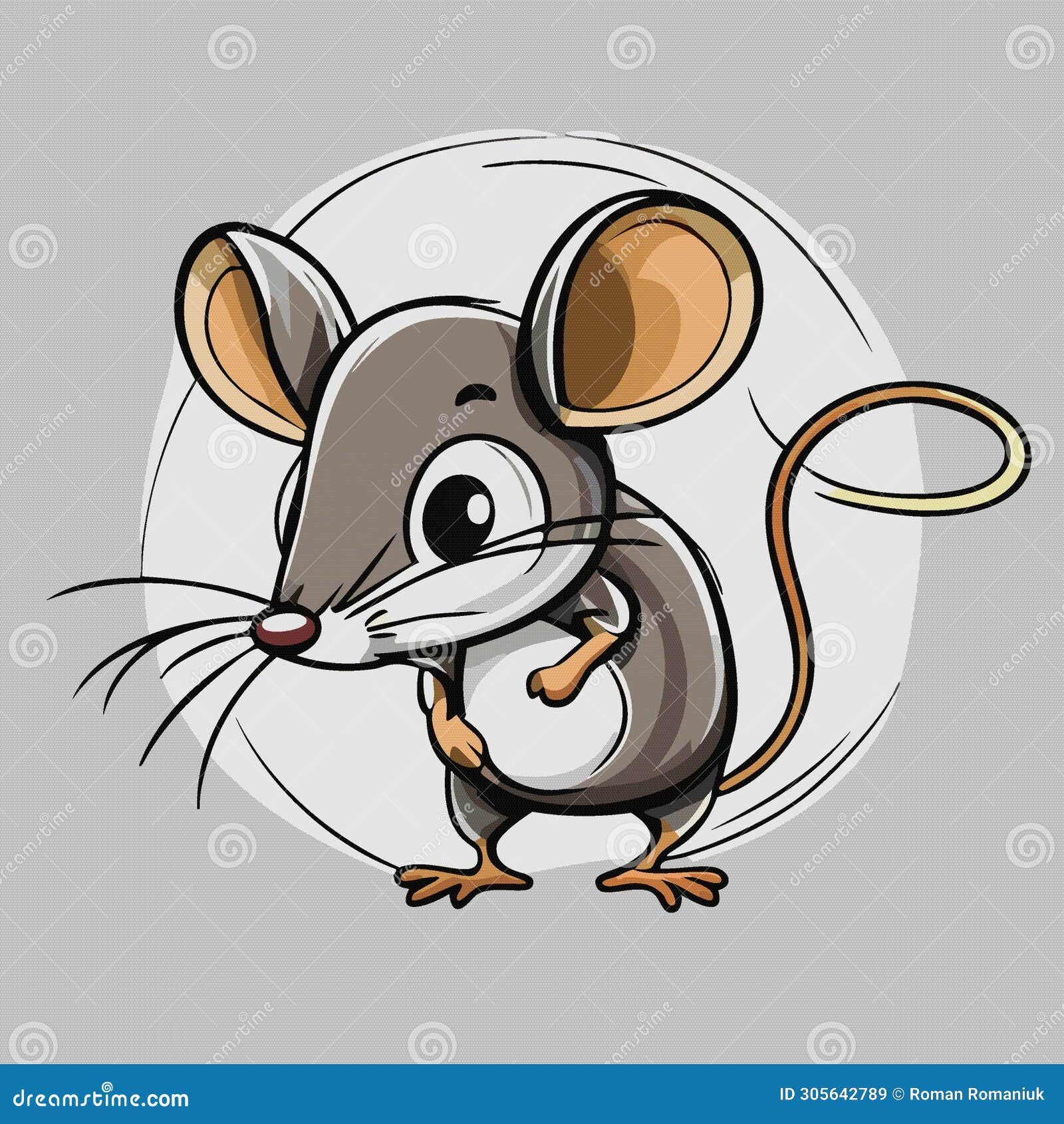 Cartoon Cute Mouse Animal Illustration Vector Stock Illustration ...