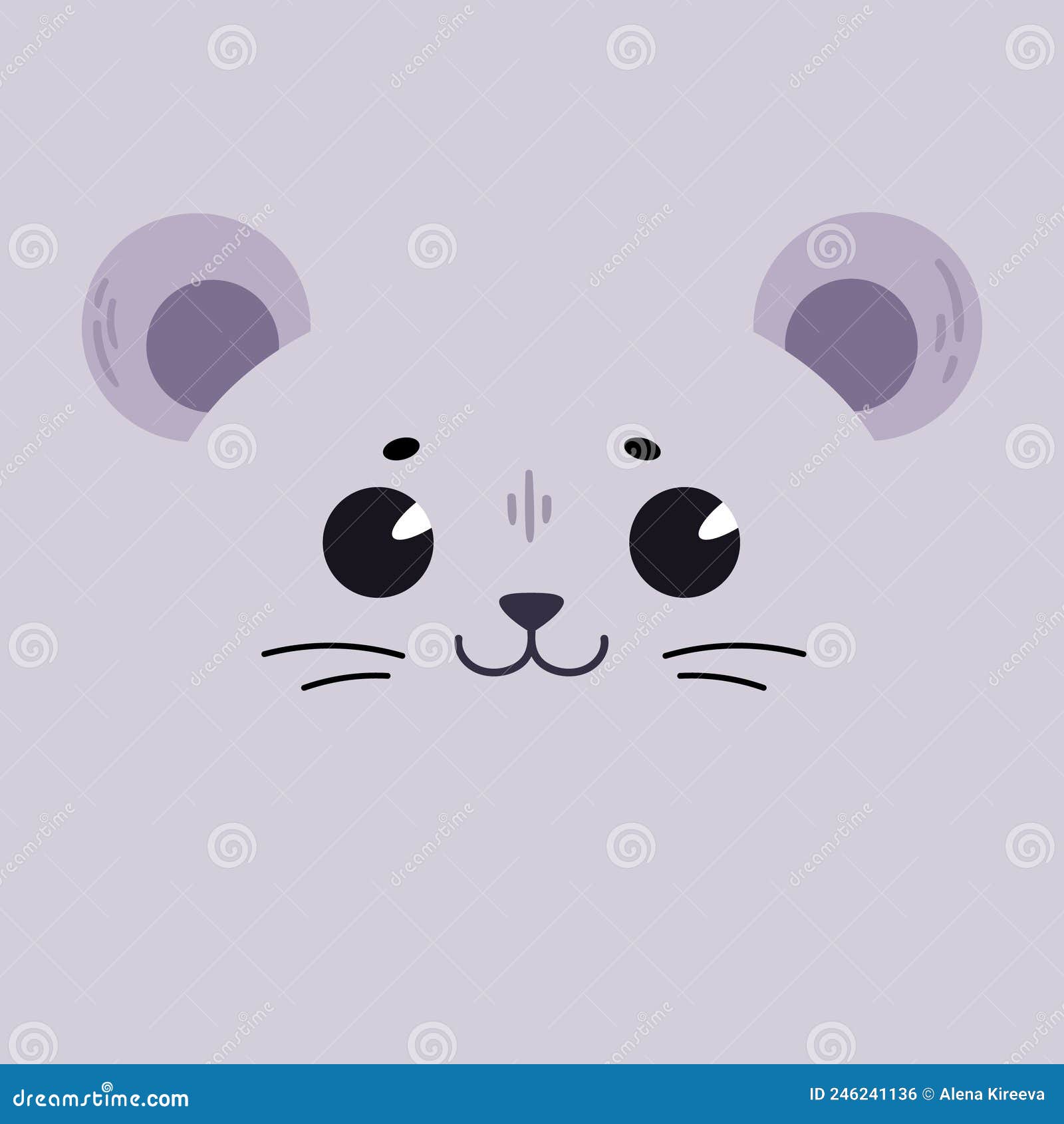 A Cartoon Cute Mouse with a Square Shape. a Card for Developmental ...