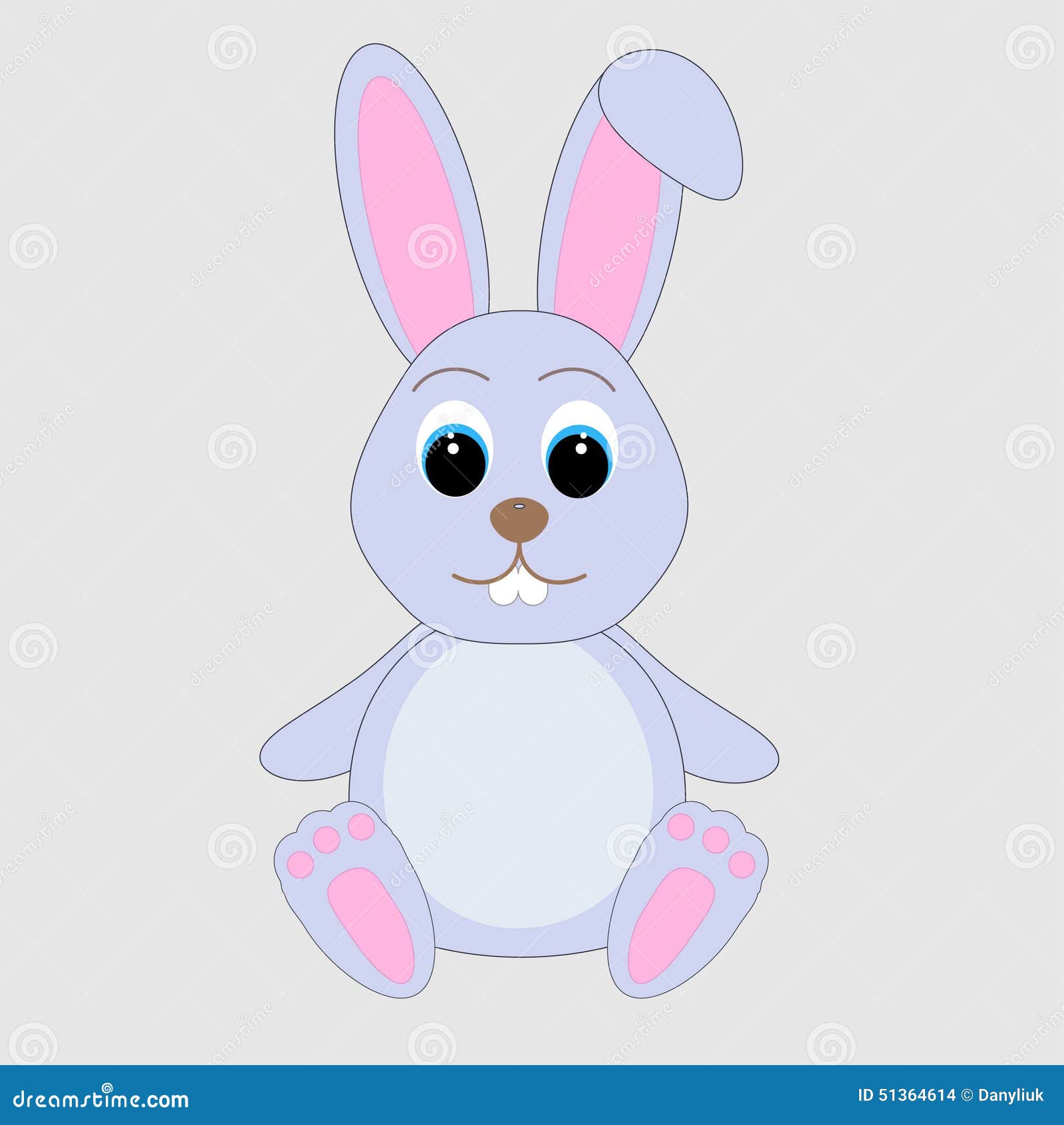 Cartoon cute rabbit stock vector. Illustration of cute - 51364614