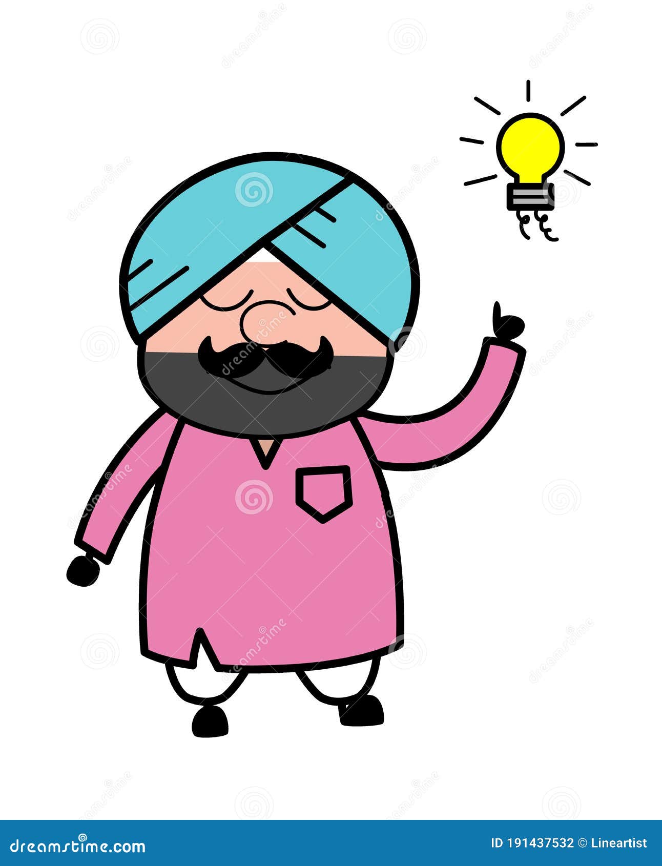 Cute Sardar Expressionless Face Cartoon Royalty-Free Stock Photo ...