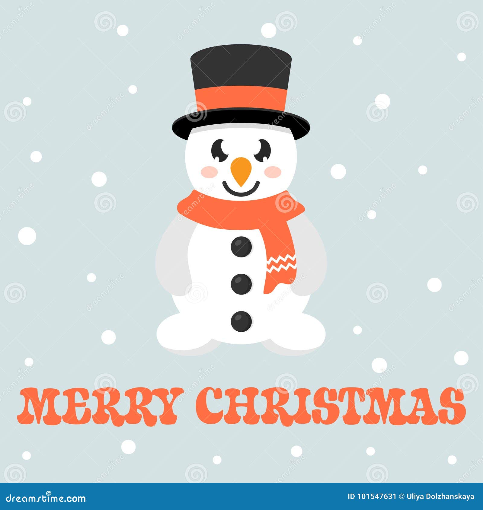 Cartoon Cute Snowman with Text Stock Vector - Illustration of december ...