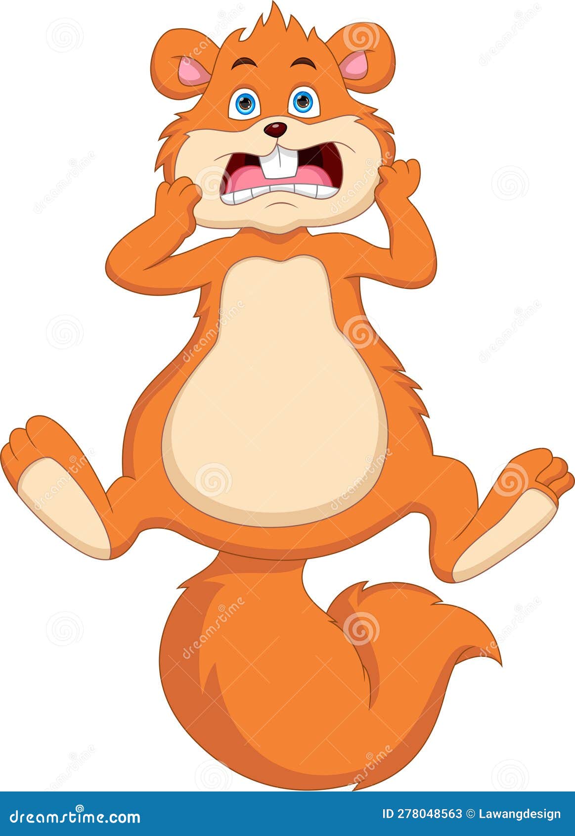 Cartoon Cute Squirrel Shocked Stock Vector - Illustration of animal ...