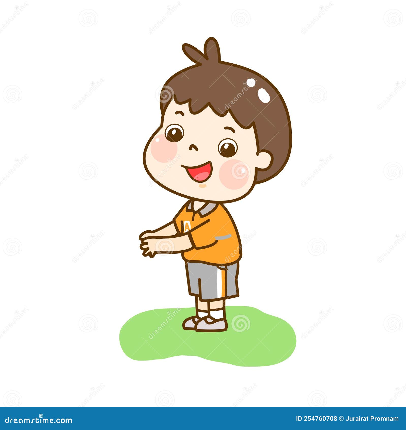 Cartoon Cute Kids Playing Character. Stock Vector - Illustration of ...