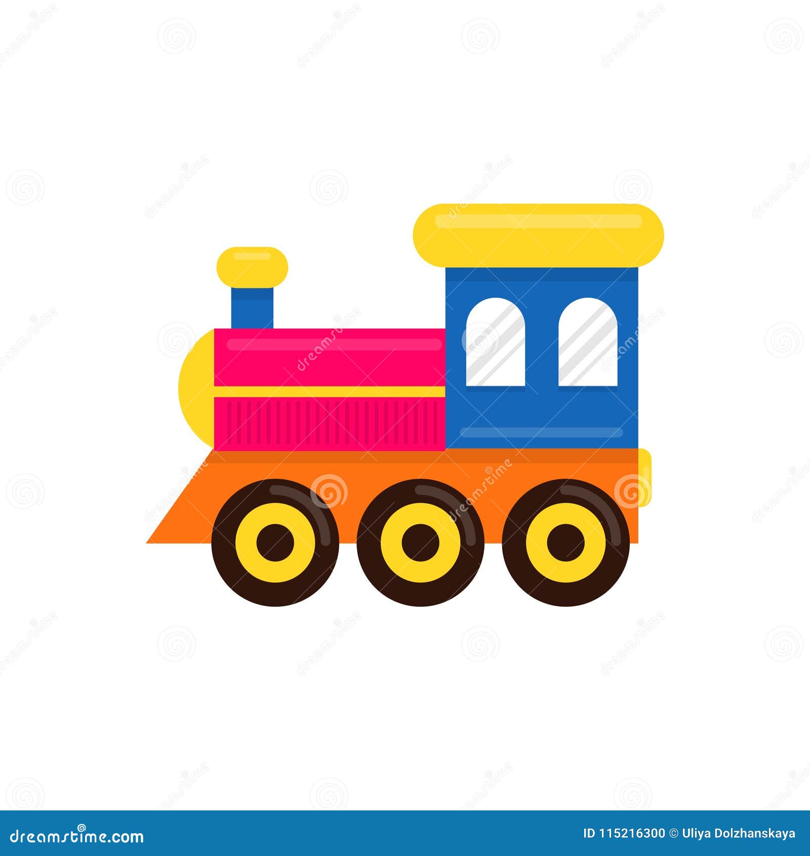 Cartoon cute train stock vector. Illustration of machine - 115216300