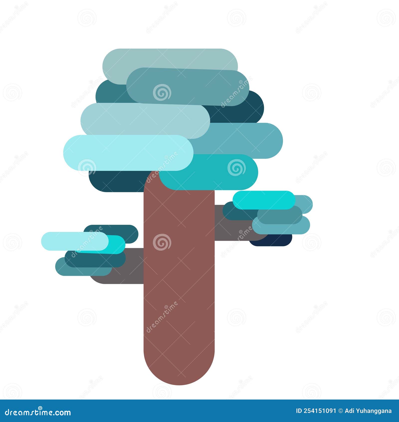 Cartoon and Cute Tree Illustration, Cute Tree Icon, Doodle Stock ...